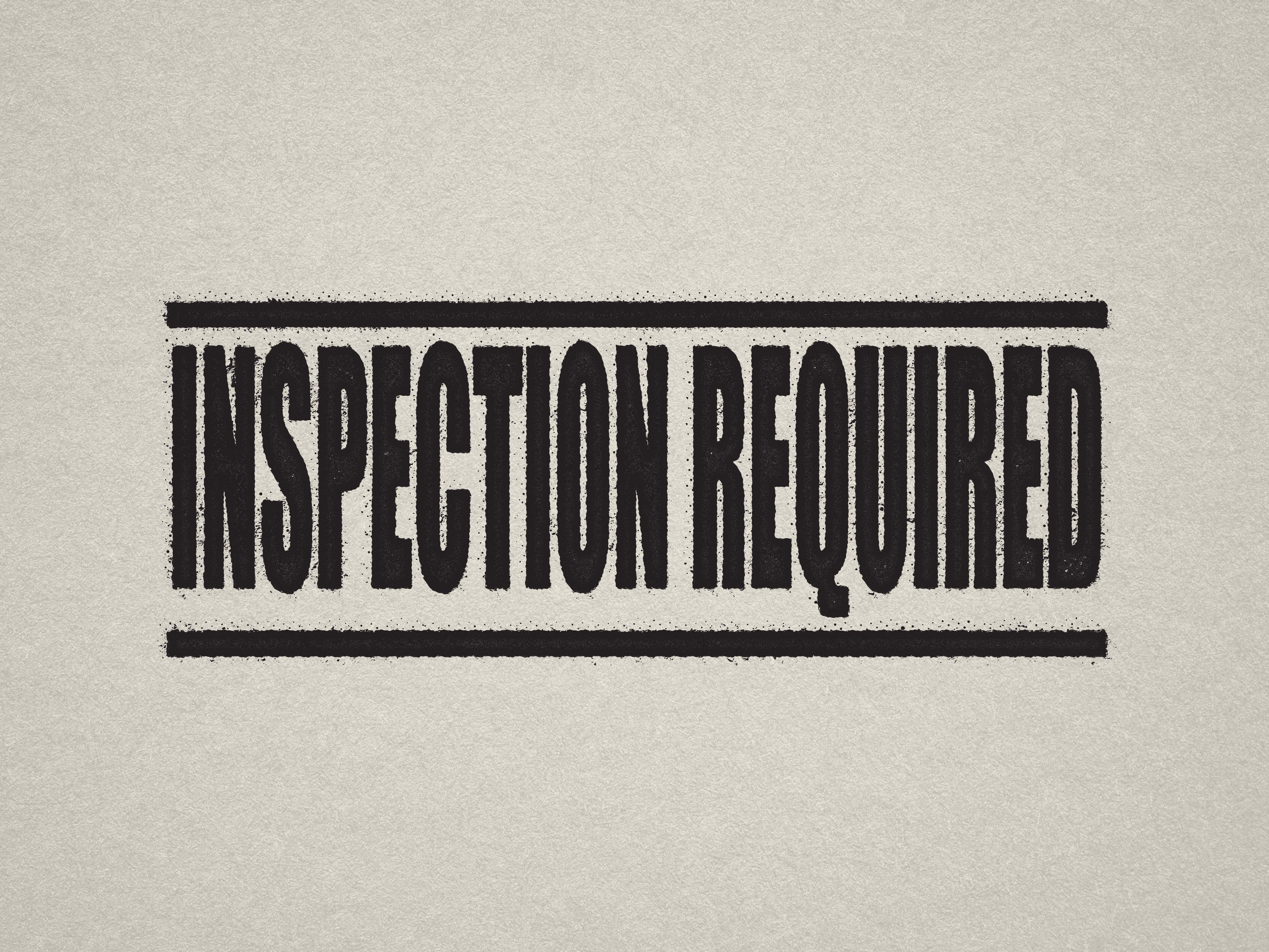 Inspection Required Stamp – Stamp Lab