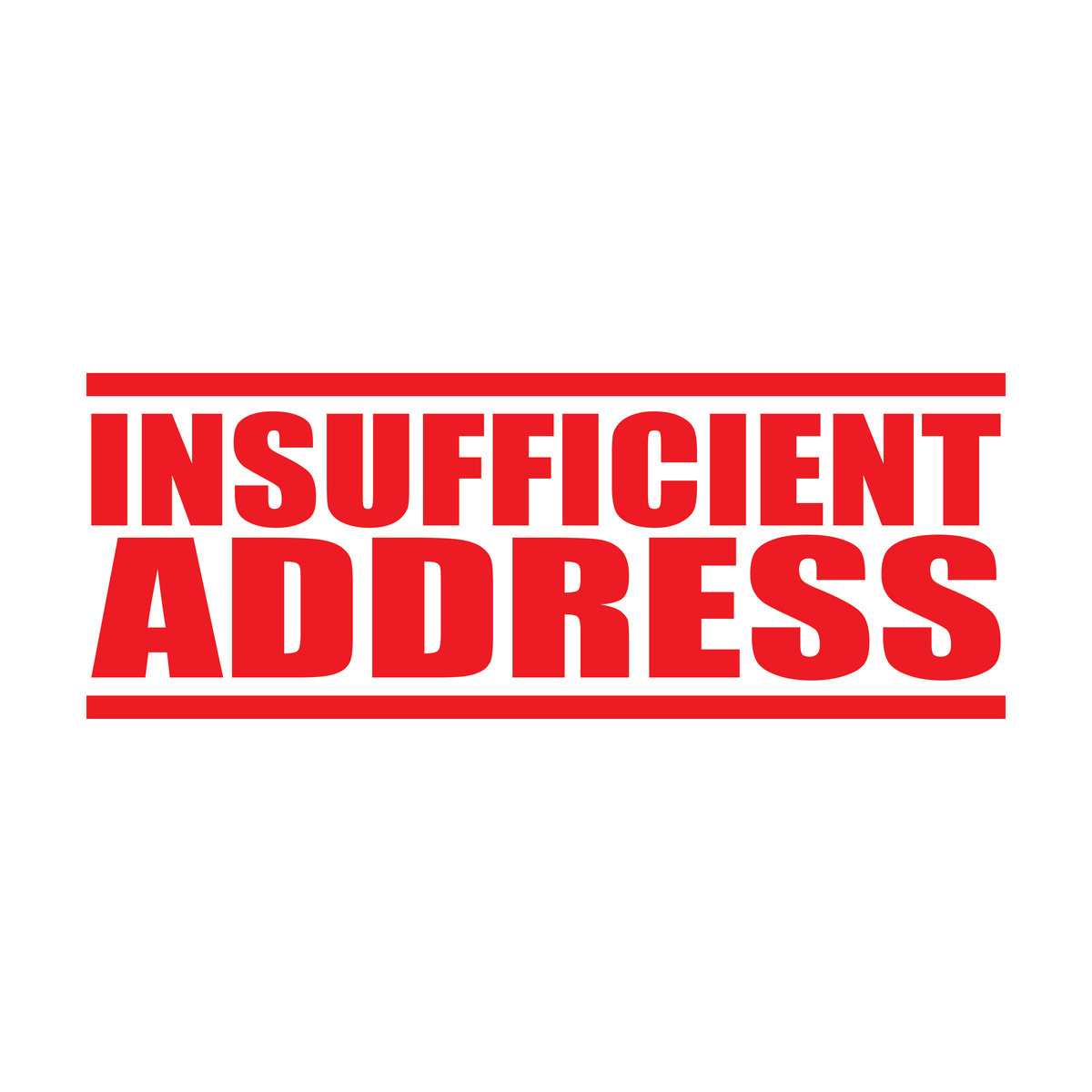 Insufficient Address Stamp – Stamp Lab