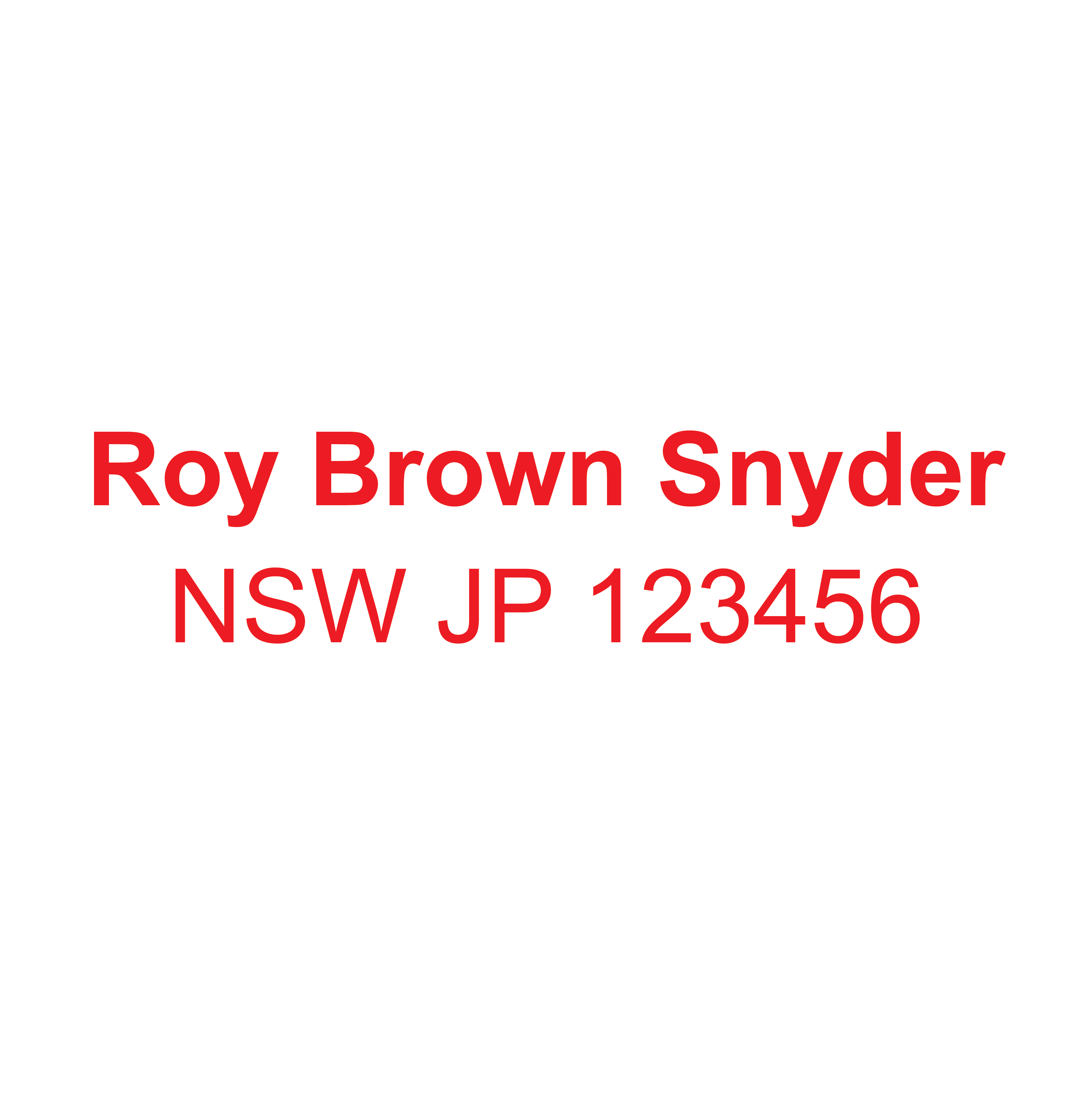 New South Wales Justice Of The Peace Name With Registration Number
