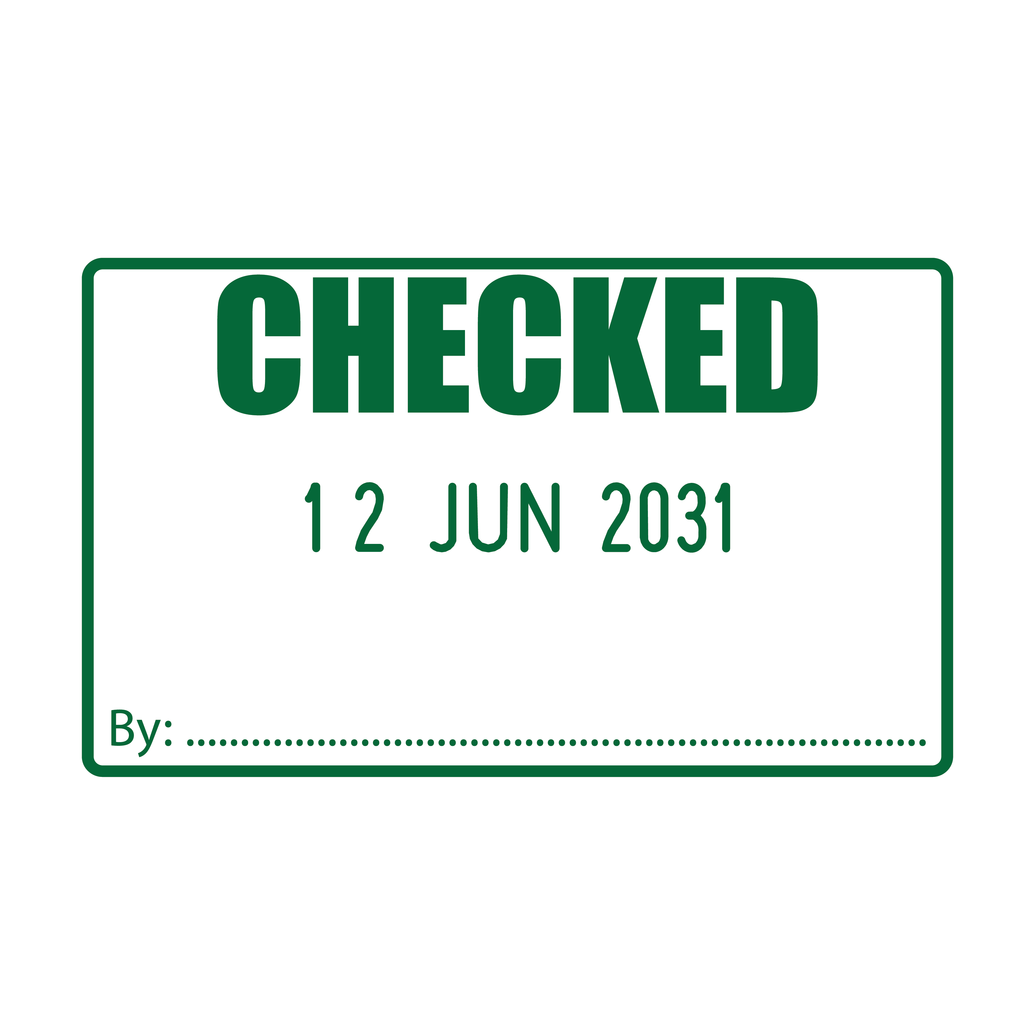 Checked Date Stamp – Stamp Lab