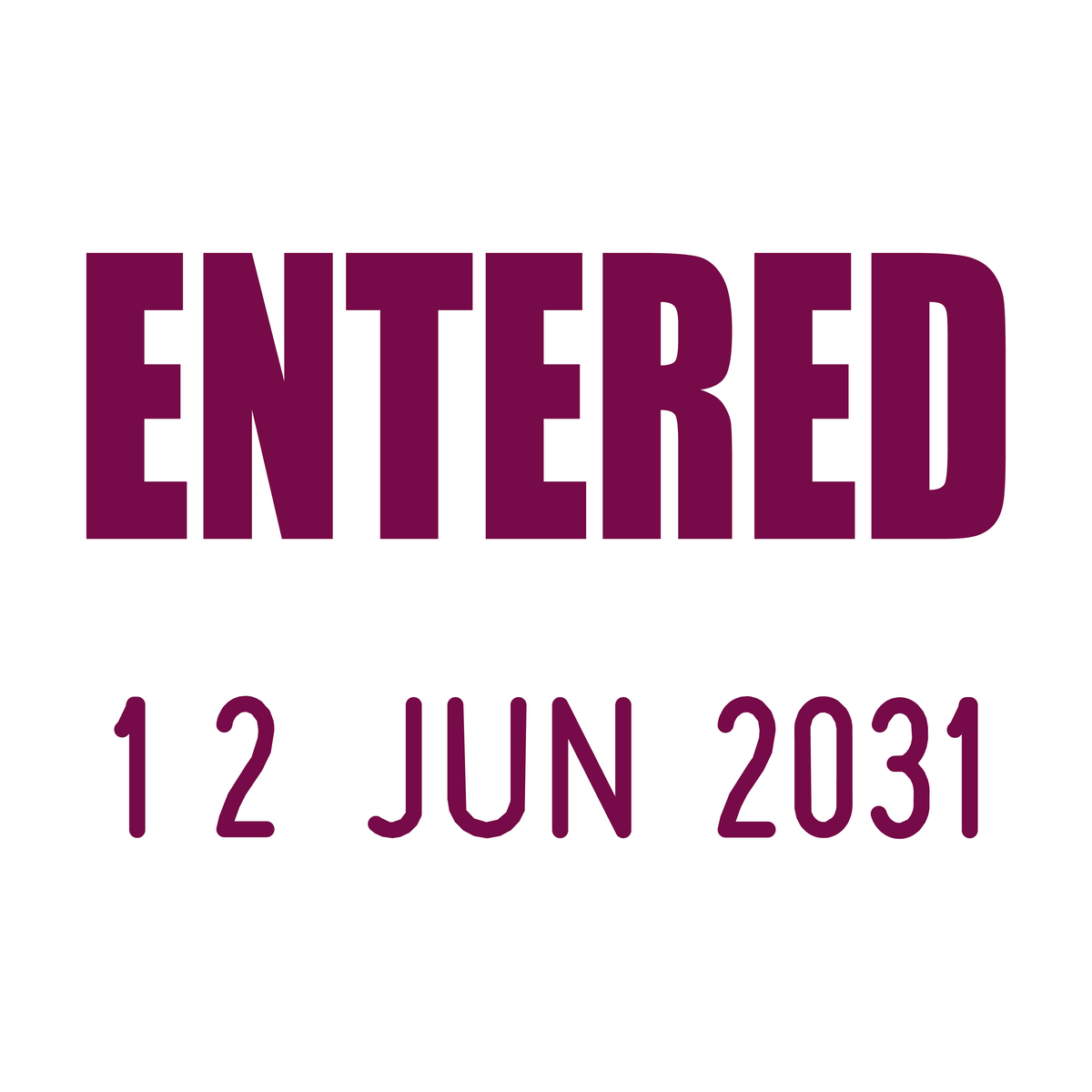 Entered Mini-Date Stamp – Stamp Lab