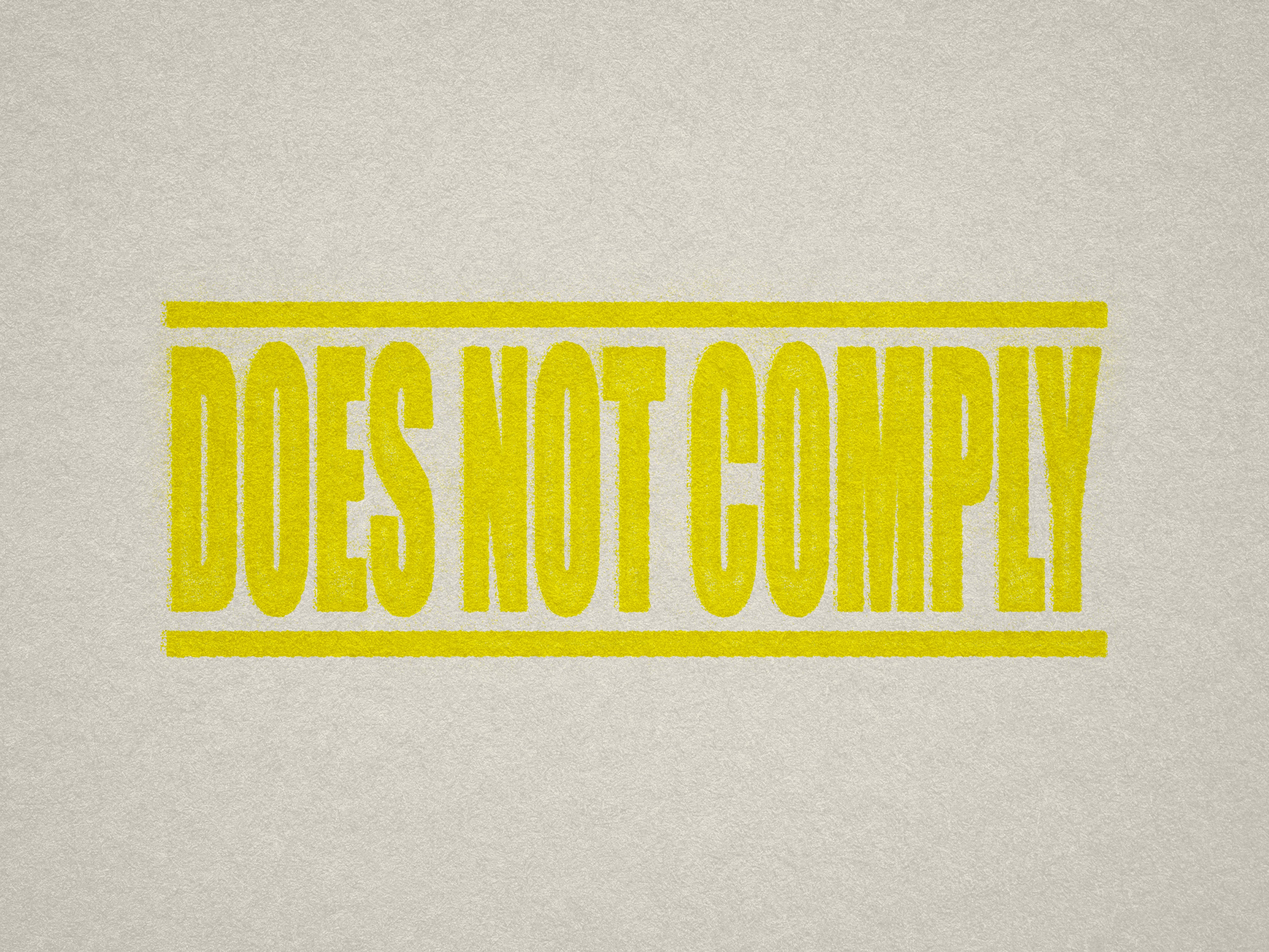 Does Not Comply Stamp – Stamp Lab