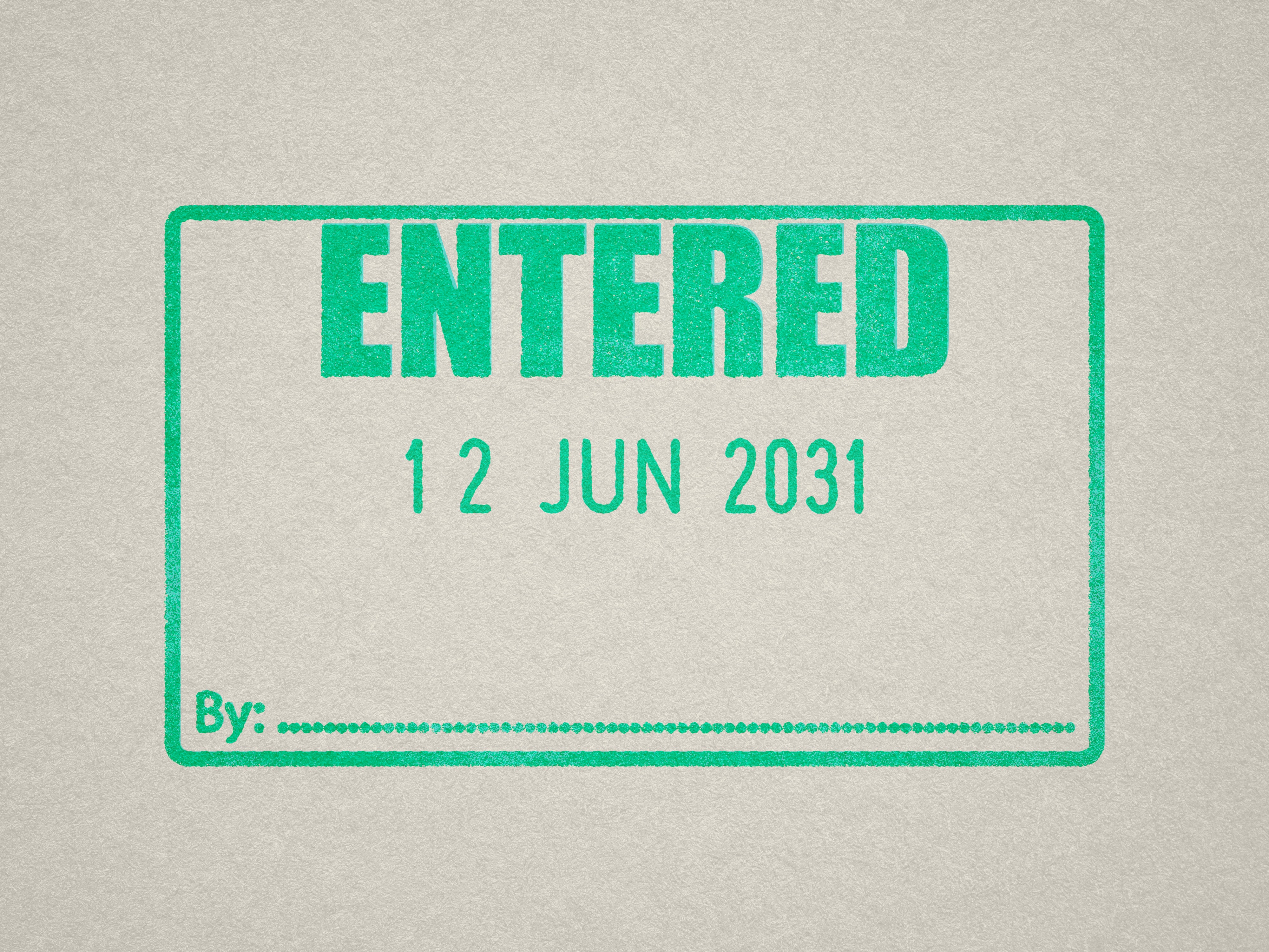Entered Date Stamp – Stamp Lab