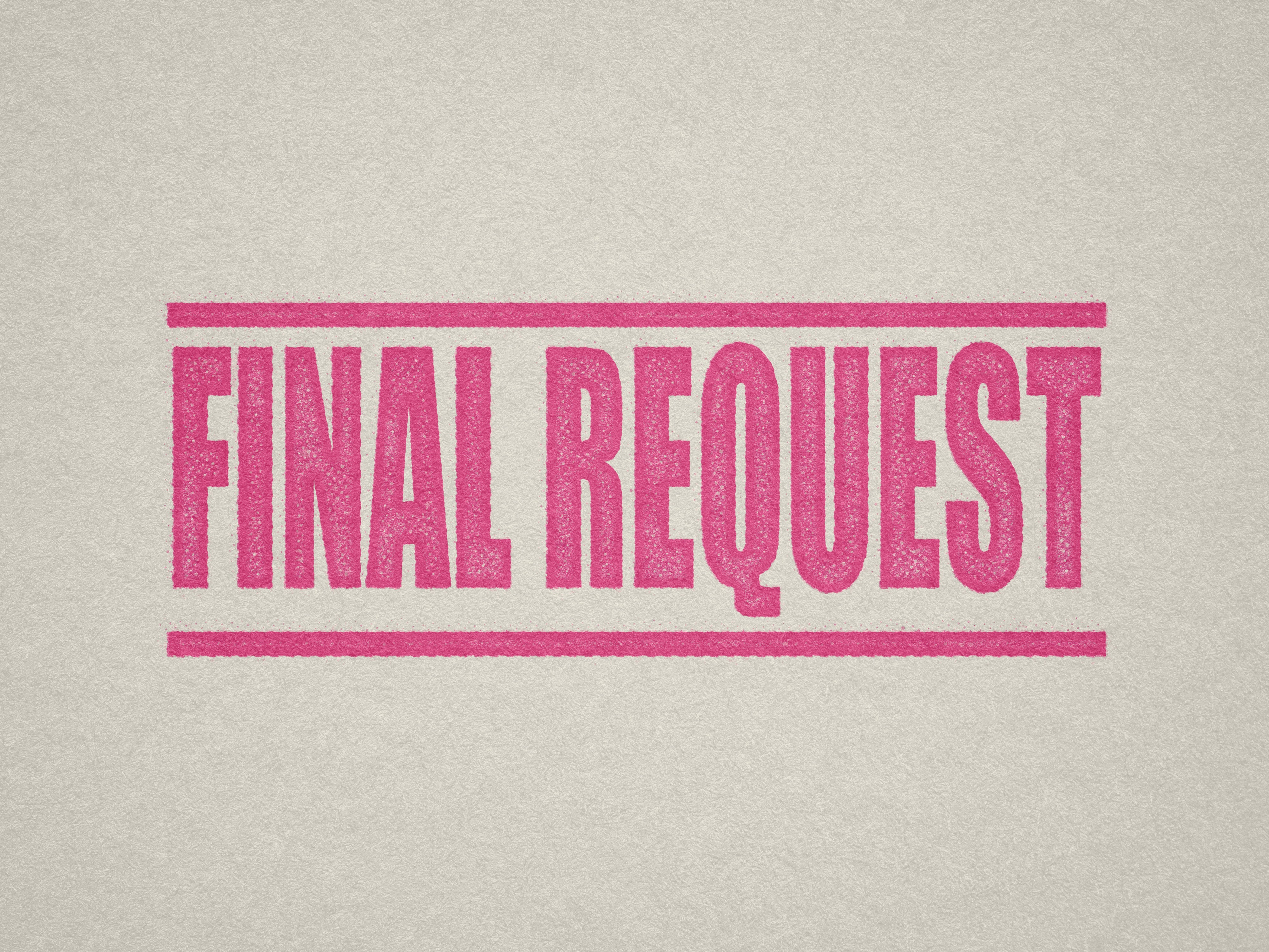 Final Request Stamp – Stamp Lab