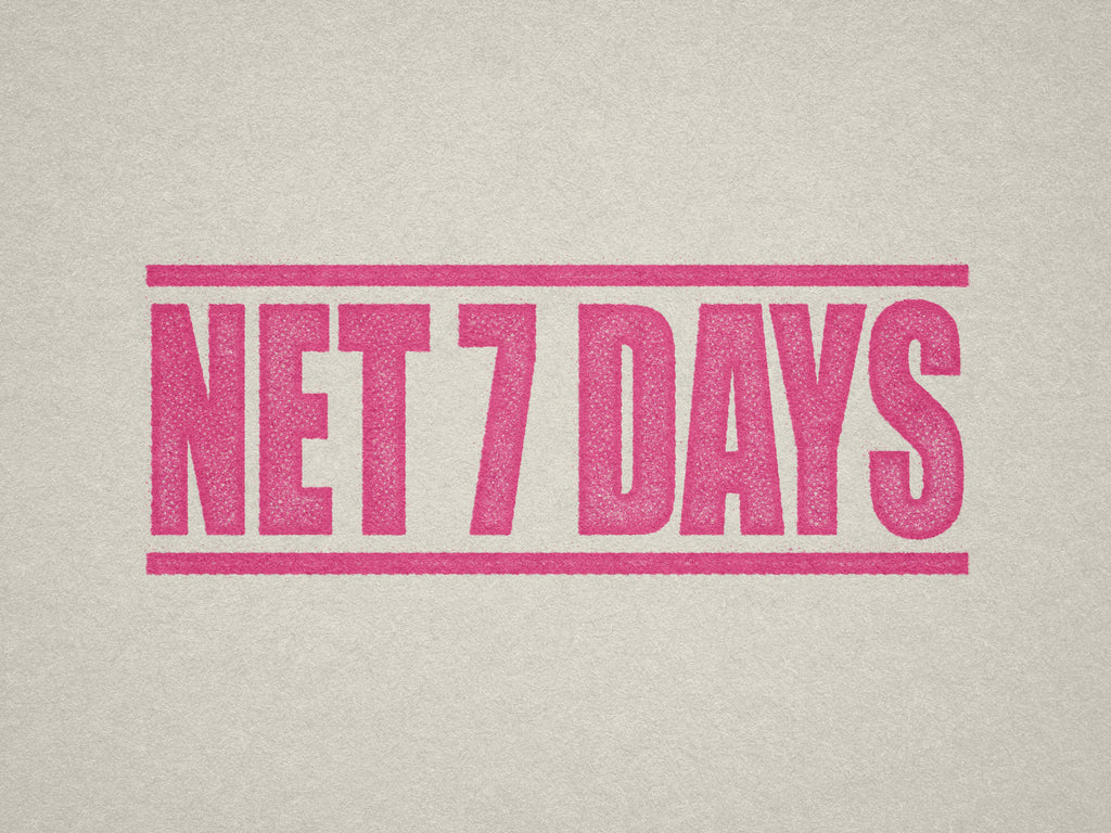 Net 7 Days Stamp