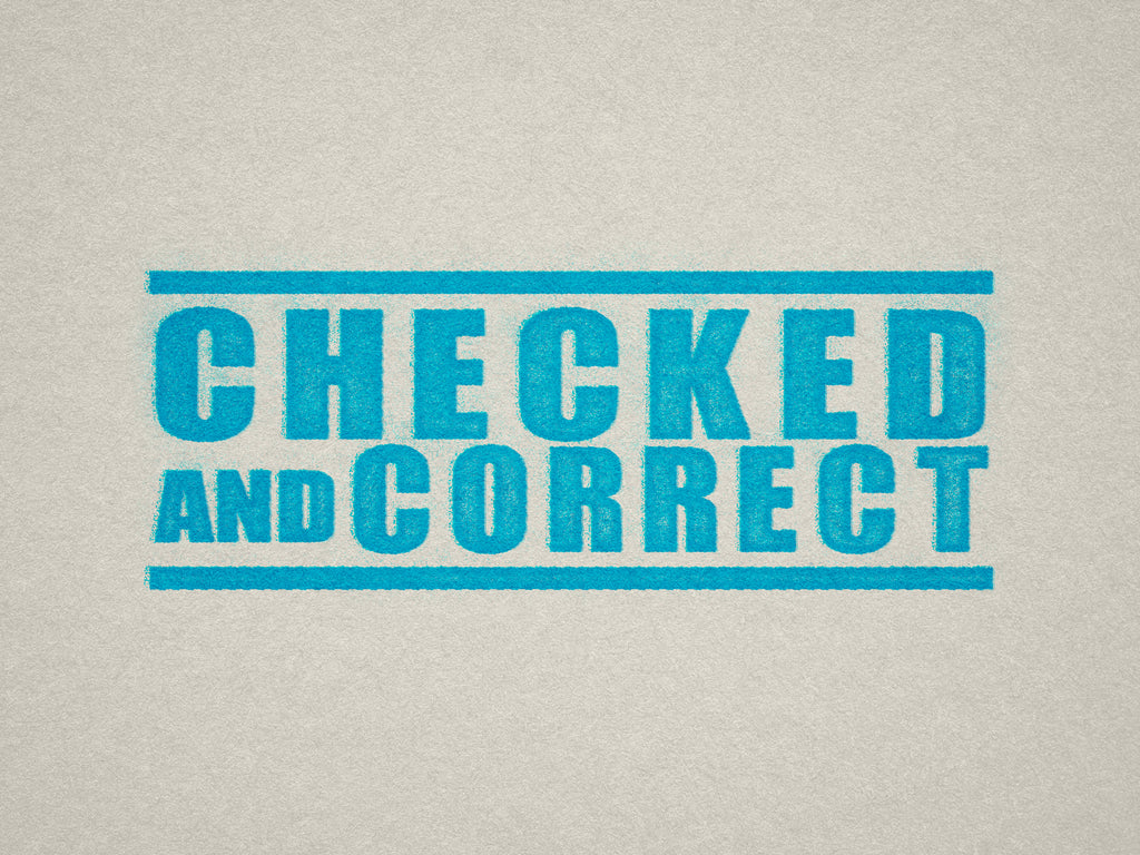 Checked and Correct Stamp