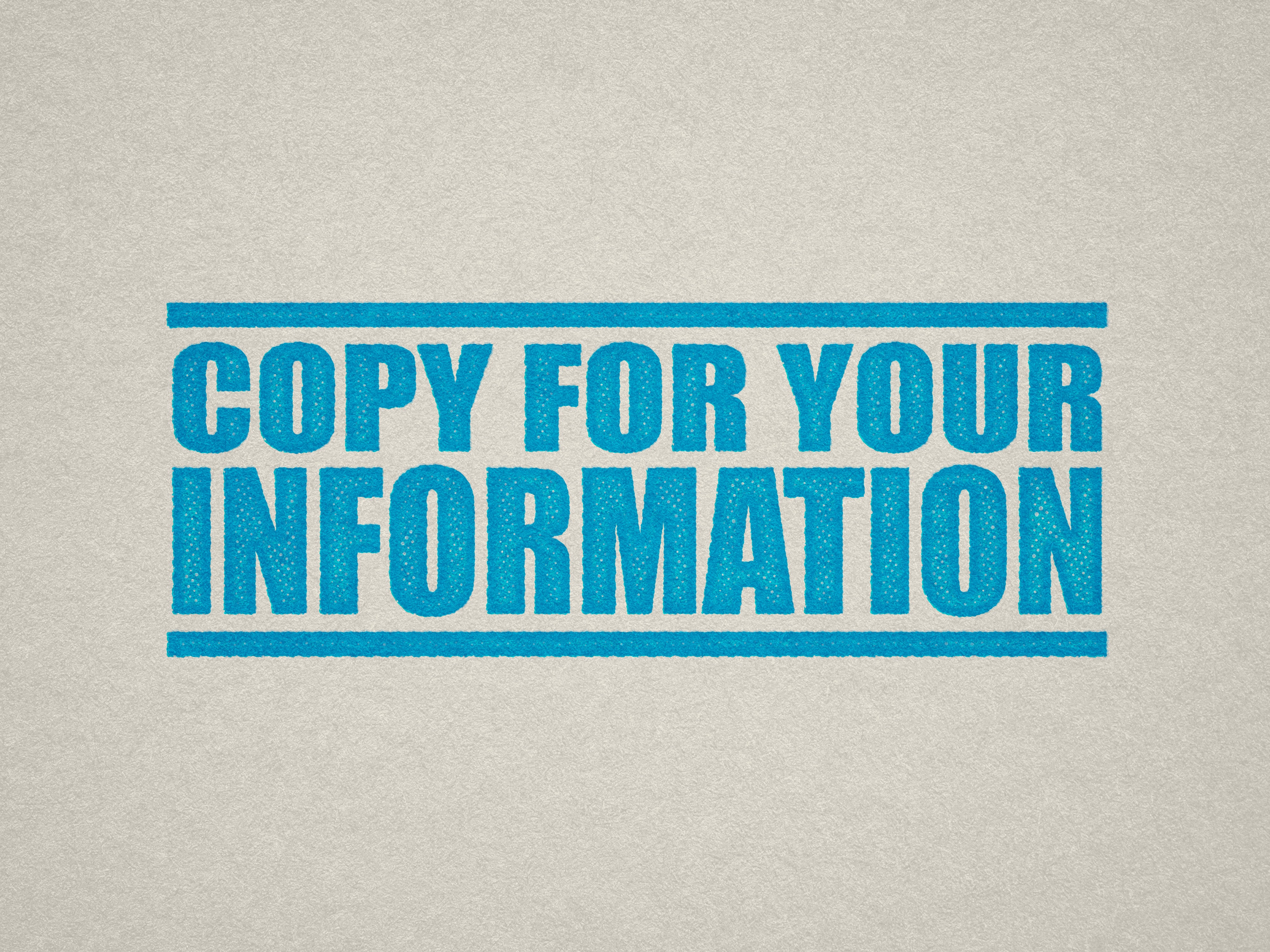 Copy For Your Information Stamp – Stamp Lab