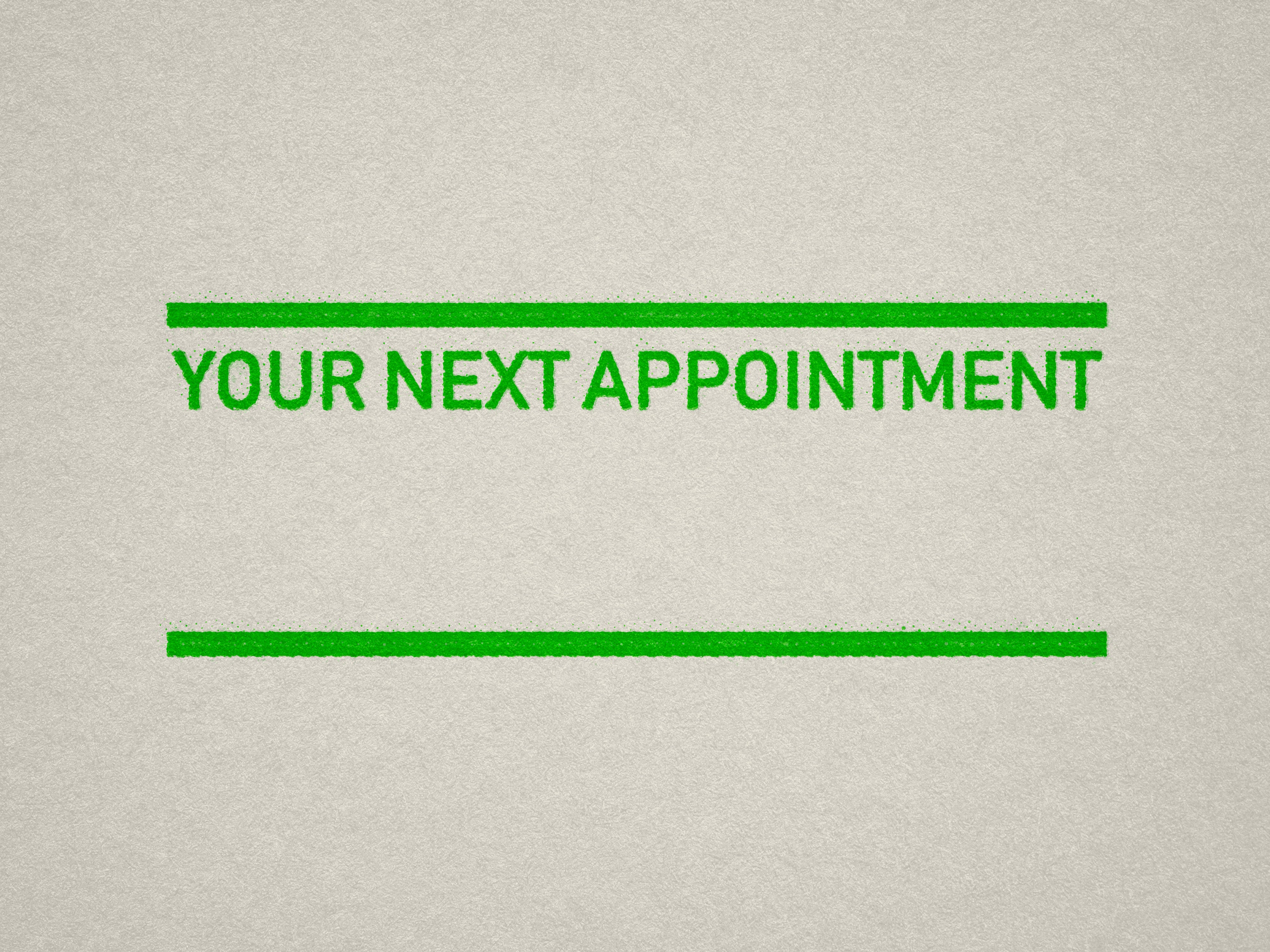 Your Next Appointment Stamp