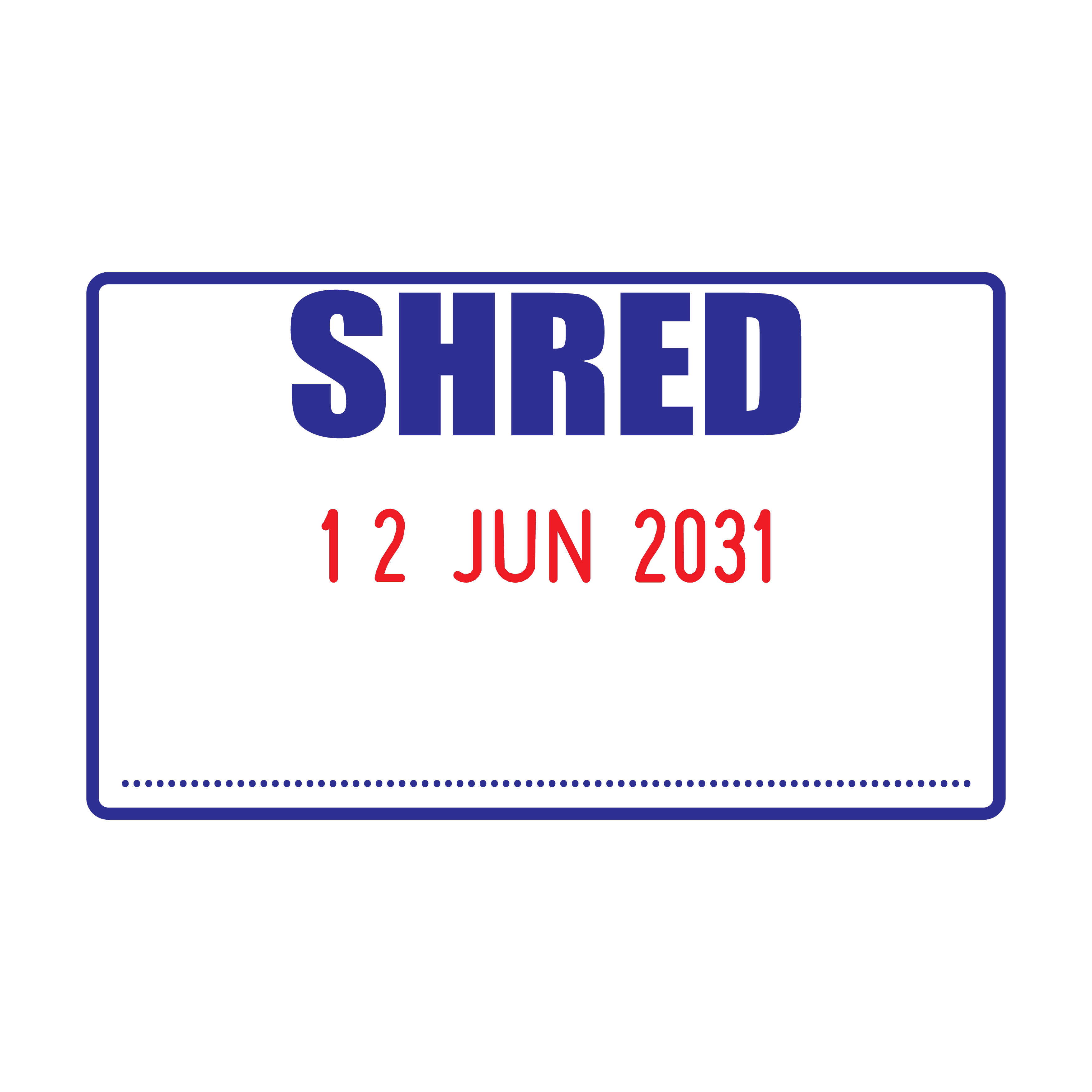 Shred Date Stamp – Stamp Lab