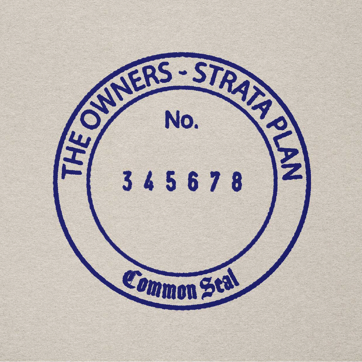 Strata Plan Stamp with Changeable Number – Stamp Lab