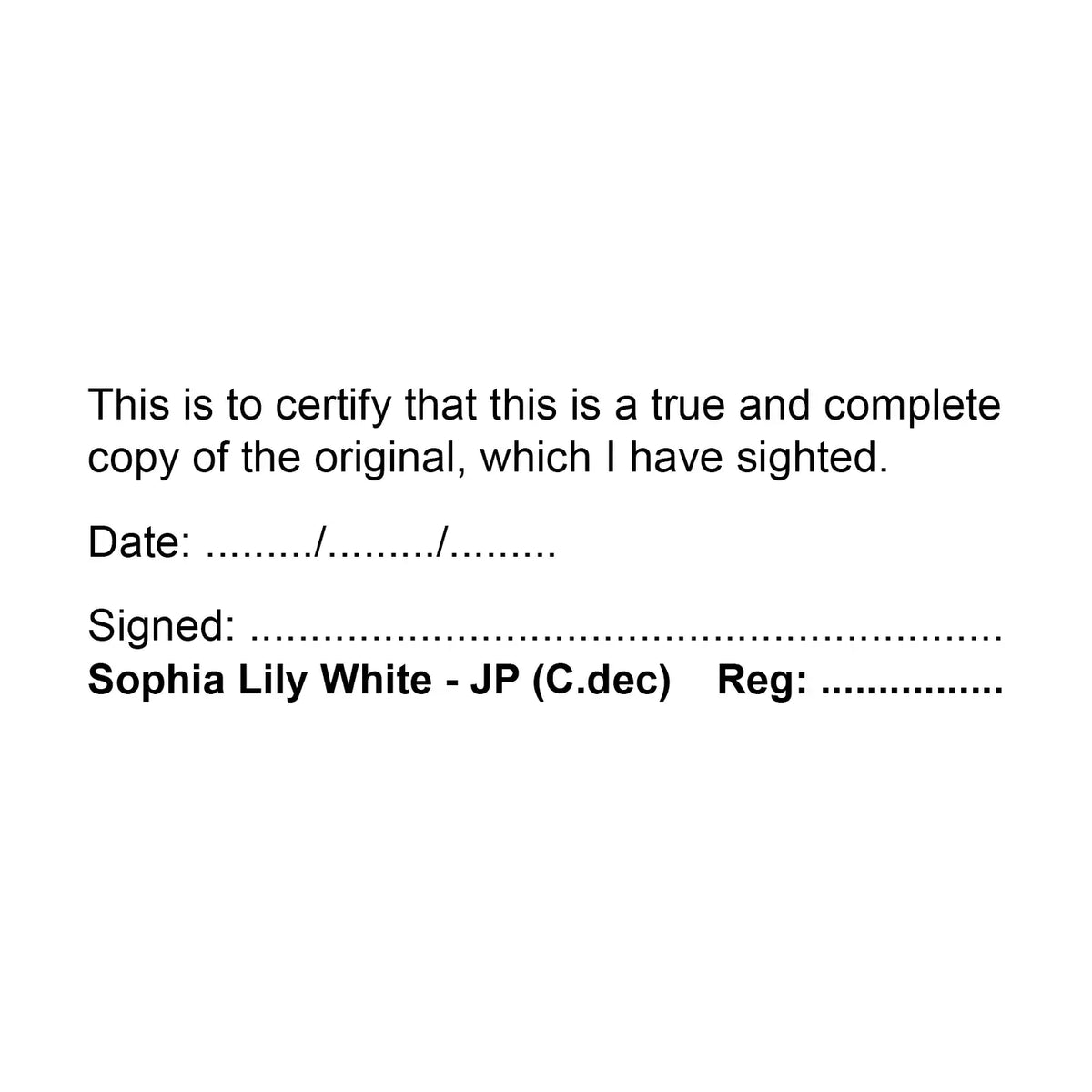 Queensland True Copy JP Stamp - Certify an Original – Stamp Lab