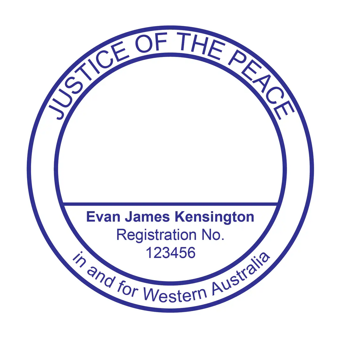 Western Australia Justice Of The Peace Stamp Large Round – Stamp Lab
