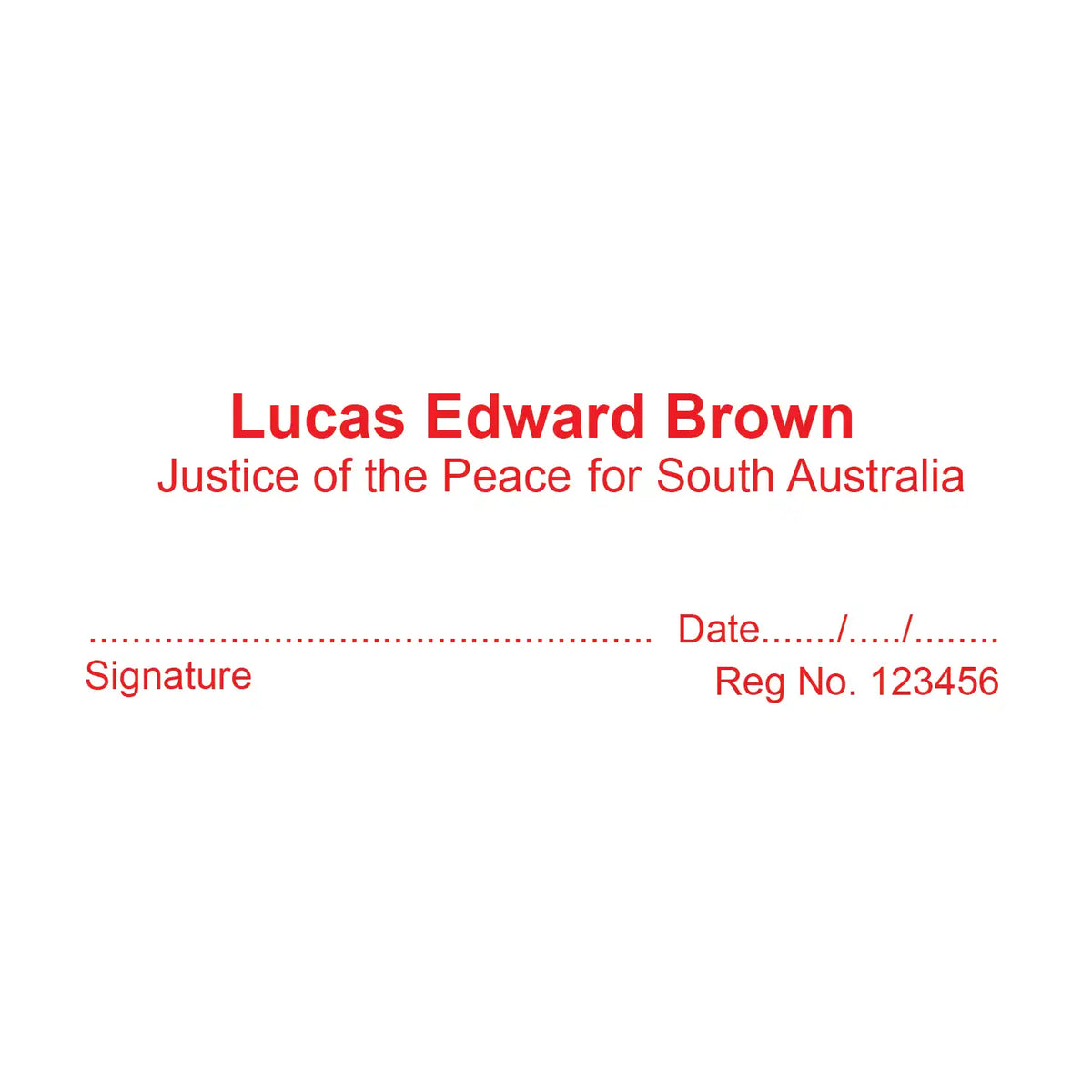 Justice Of The Peace Name Stamp South Australia – Stamp Lab