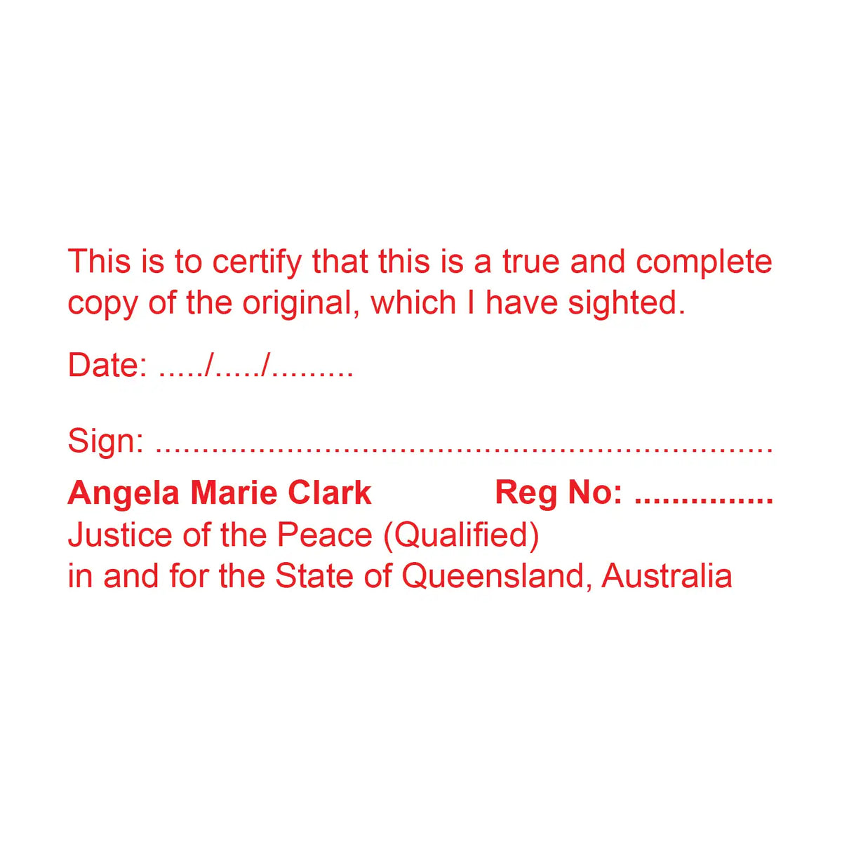 Large Queensland True Copy JP Stamp – Stamp Lab