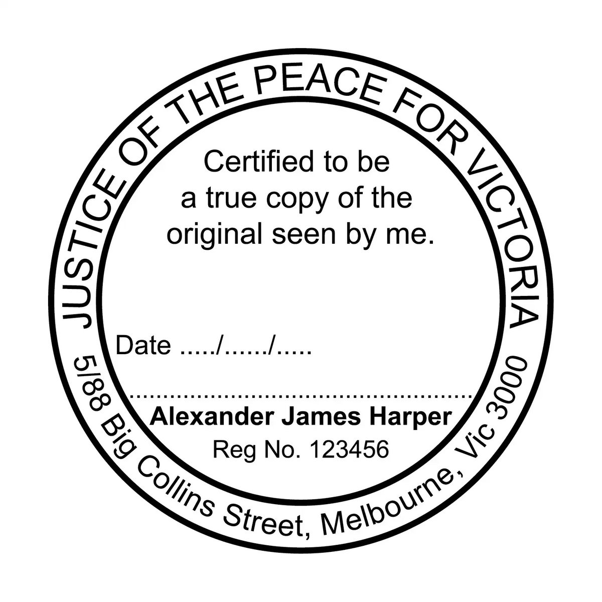 Large Round True Copy Stamp Victoria – Stamp Lab