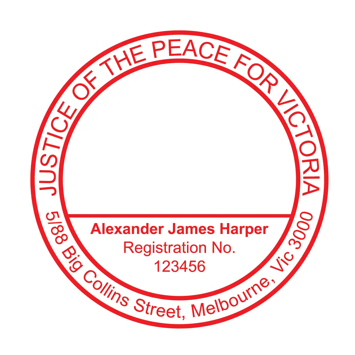 Victoria Justice of the Peace Stamp Large Round – Stamp Lab