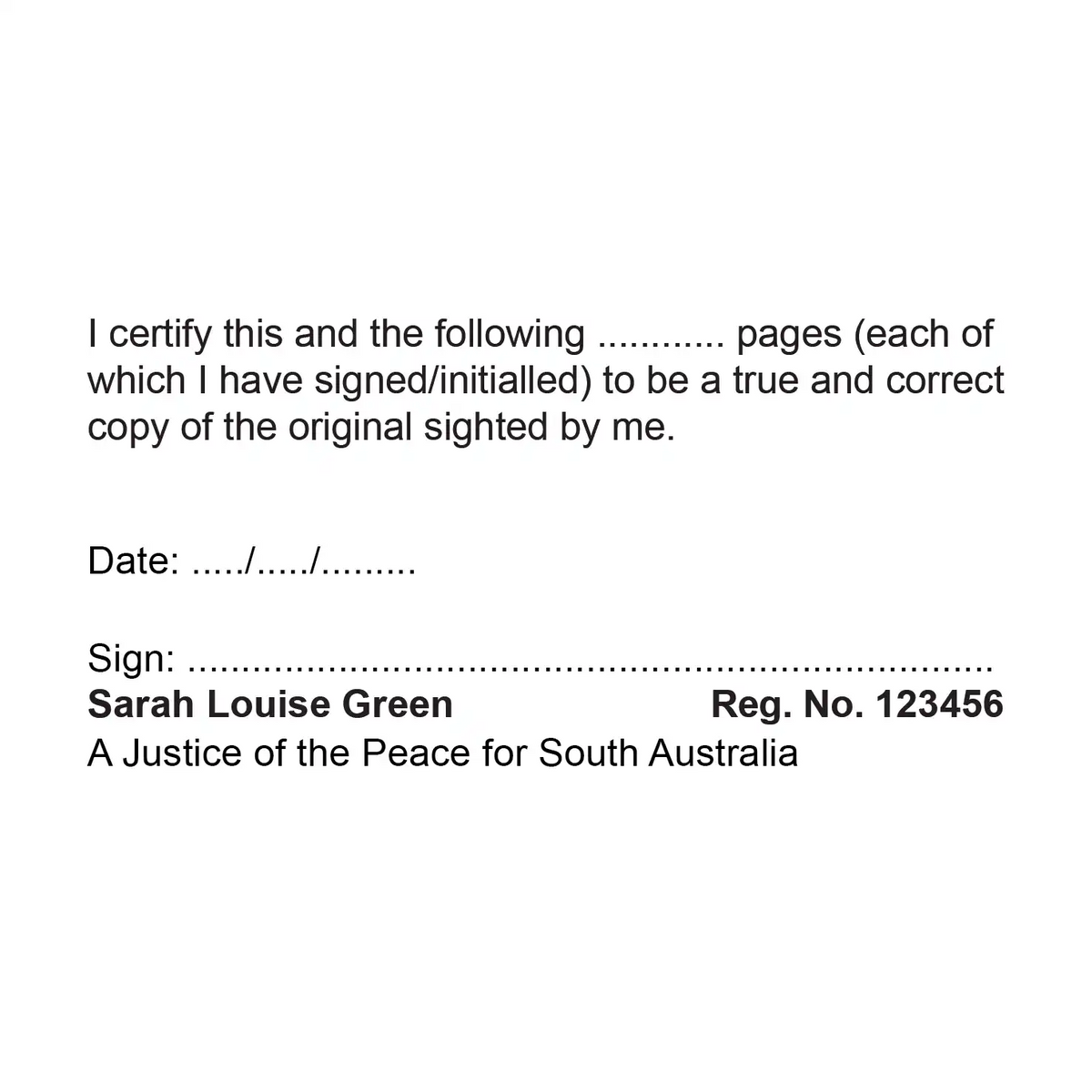 South Australian True Copy Multi Page Document Stamp – Stamp Lab