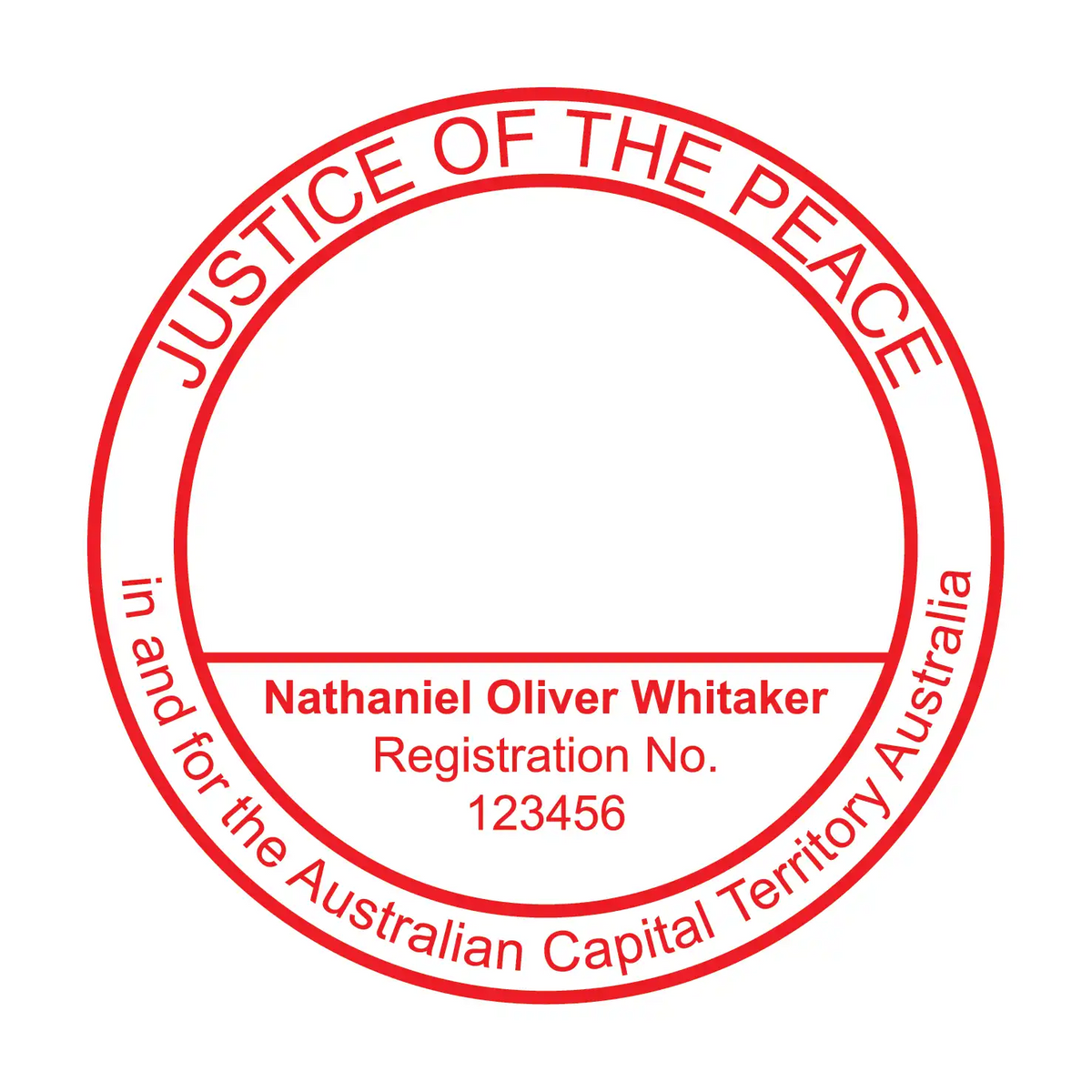 Australian Capital Territory Justice Of The Peace Stamp Large Round ...