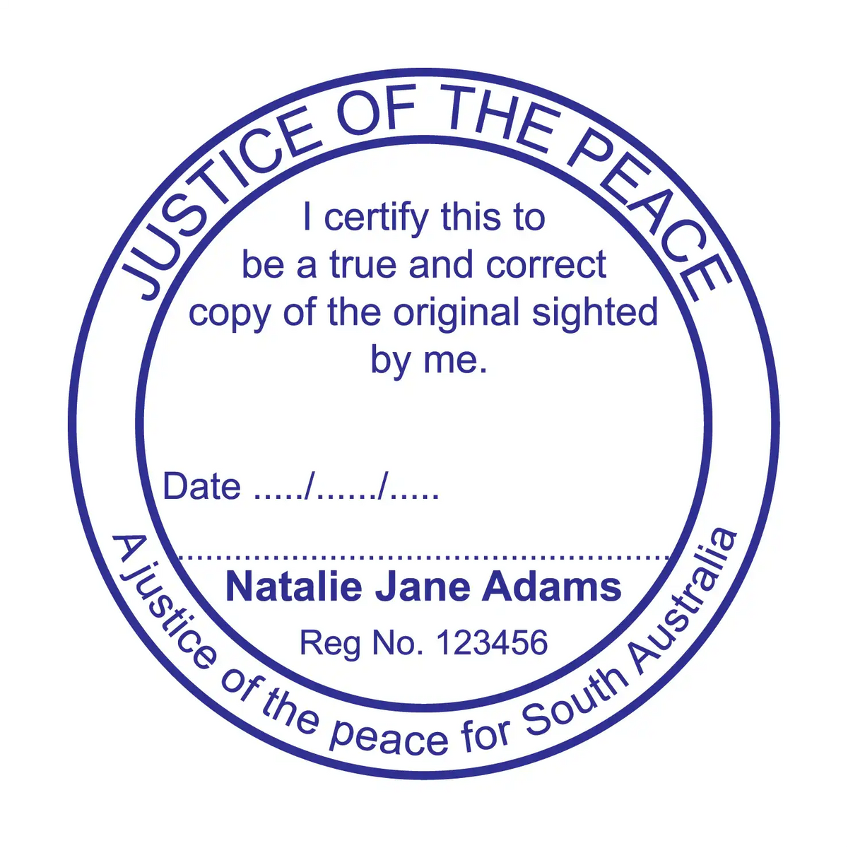 South Australia Round True Copy Stamp – Stamp Lab