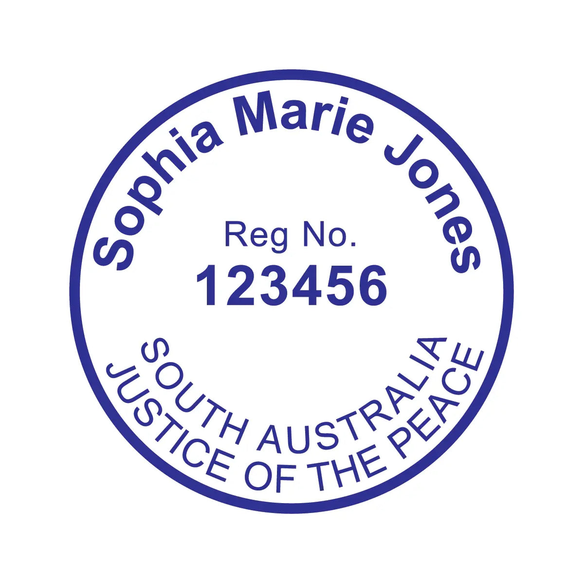 Small Round Justice Of The Peace Stamp SA – Stamp Lab