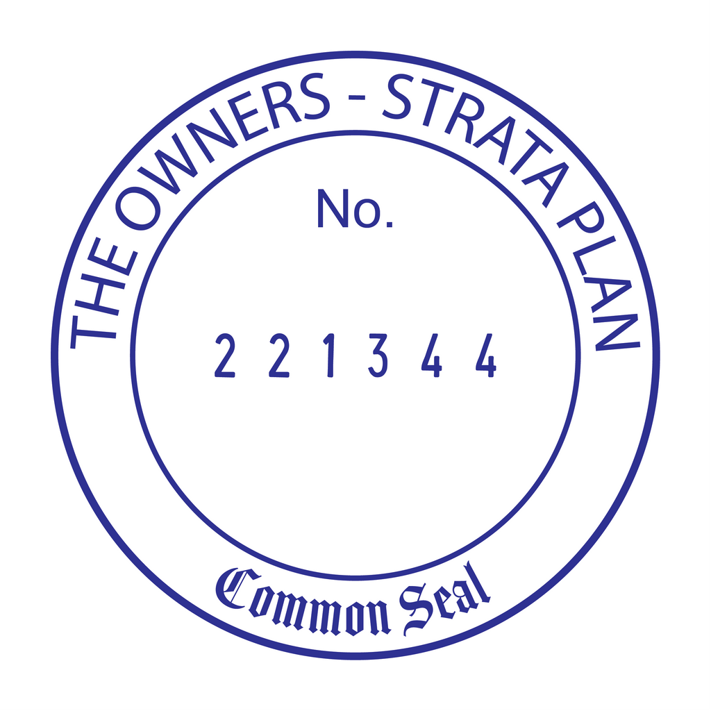 Strata Plan Stamp with Changeable Number