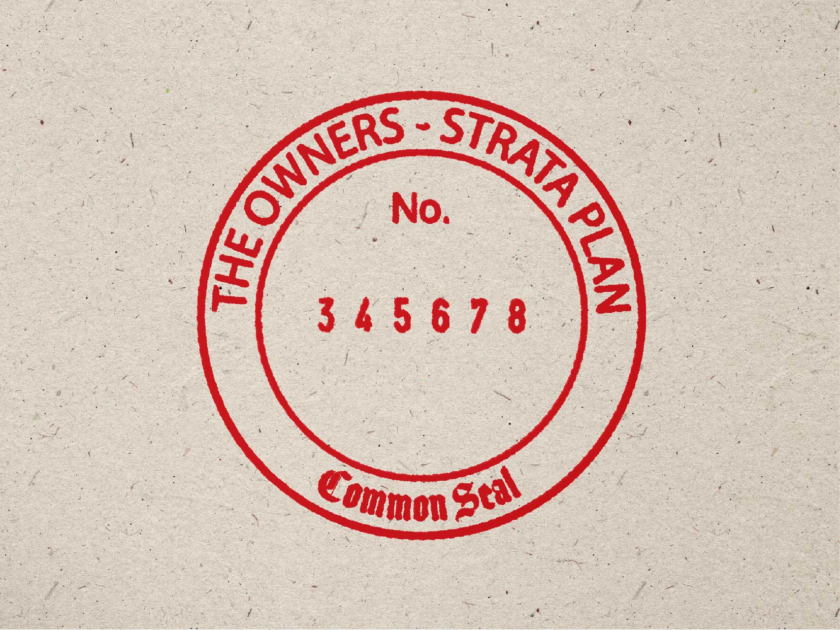 Strata Plan Stamp with Changeable Number