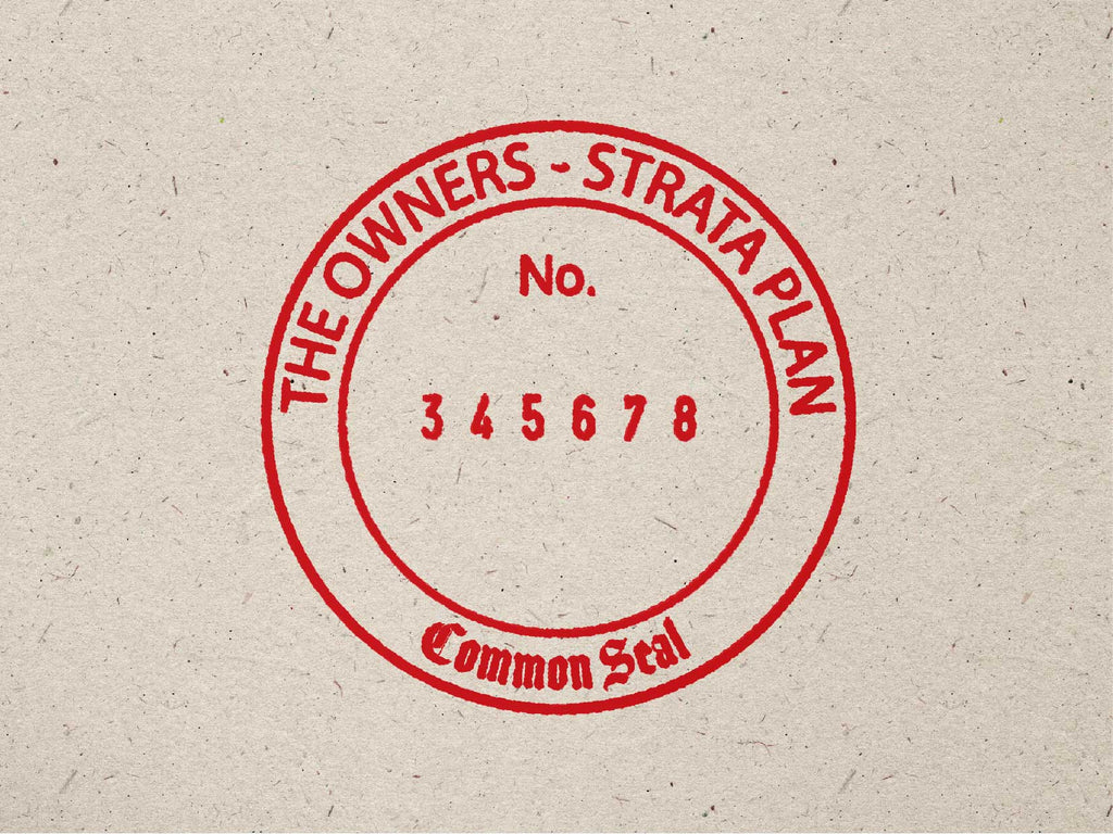 Strata Plan Stamp with Changeable Number