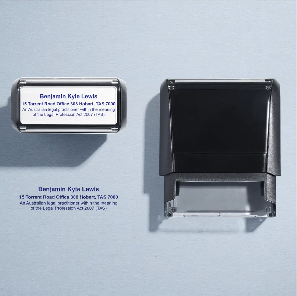 Buy Online Custom Tasmanian legal practitioner name stamps