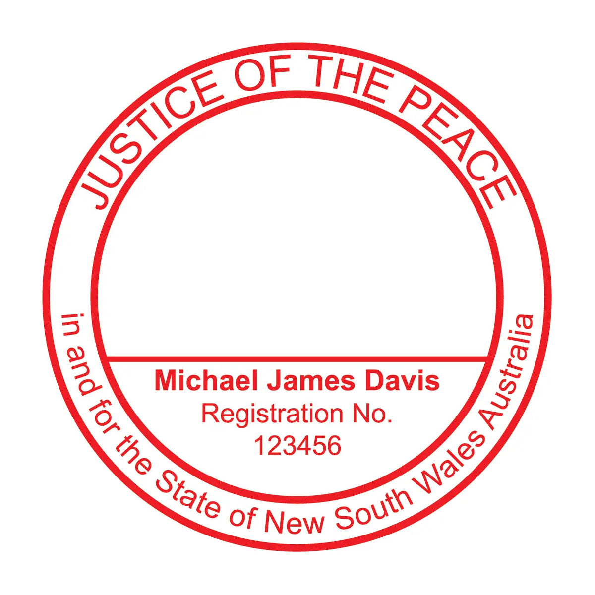 New South Wales Justice Of The Peace Stamp Large Round – Stamp Lab