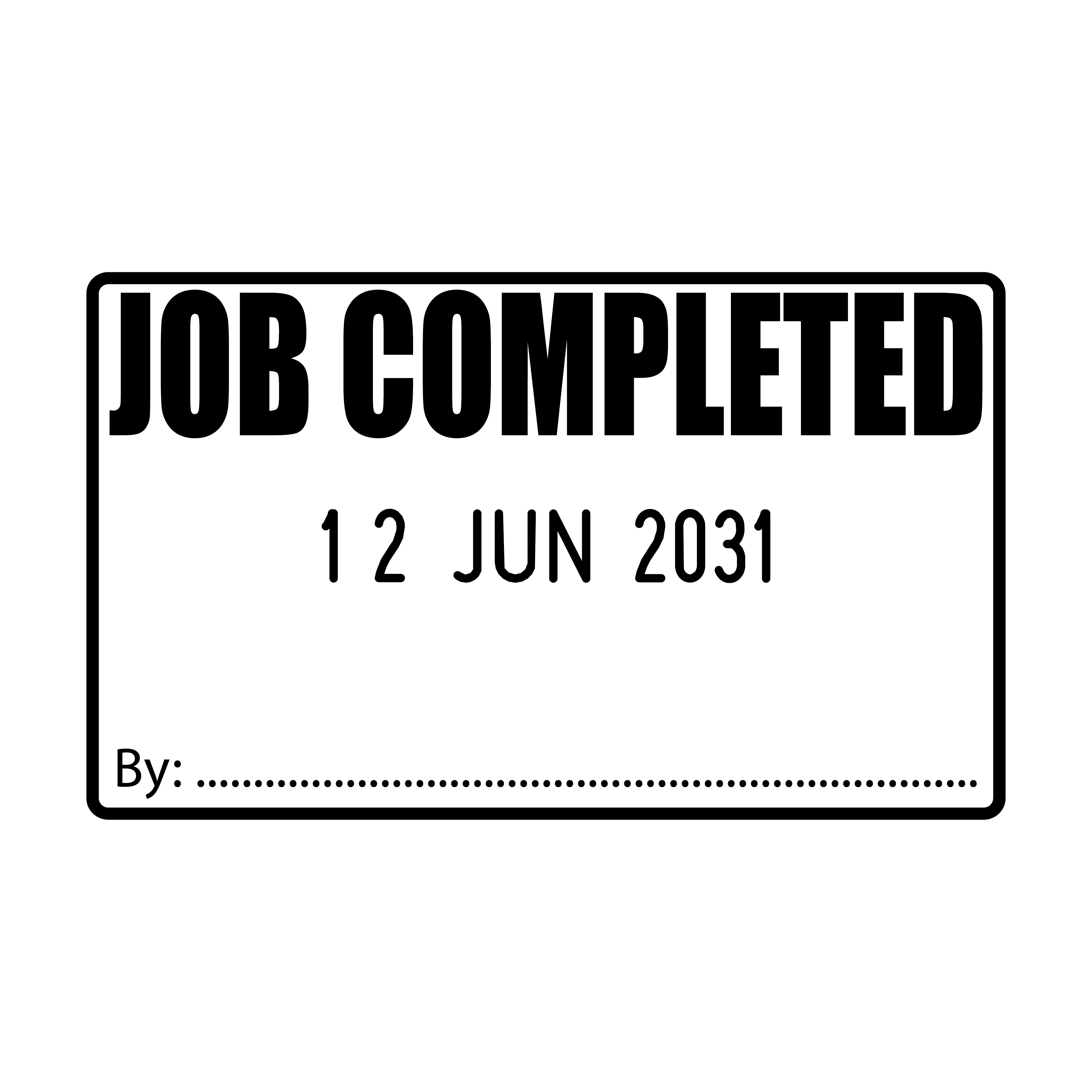 Job Completed Date Stamp – Stamp Lab