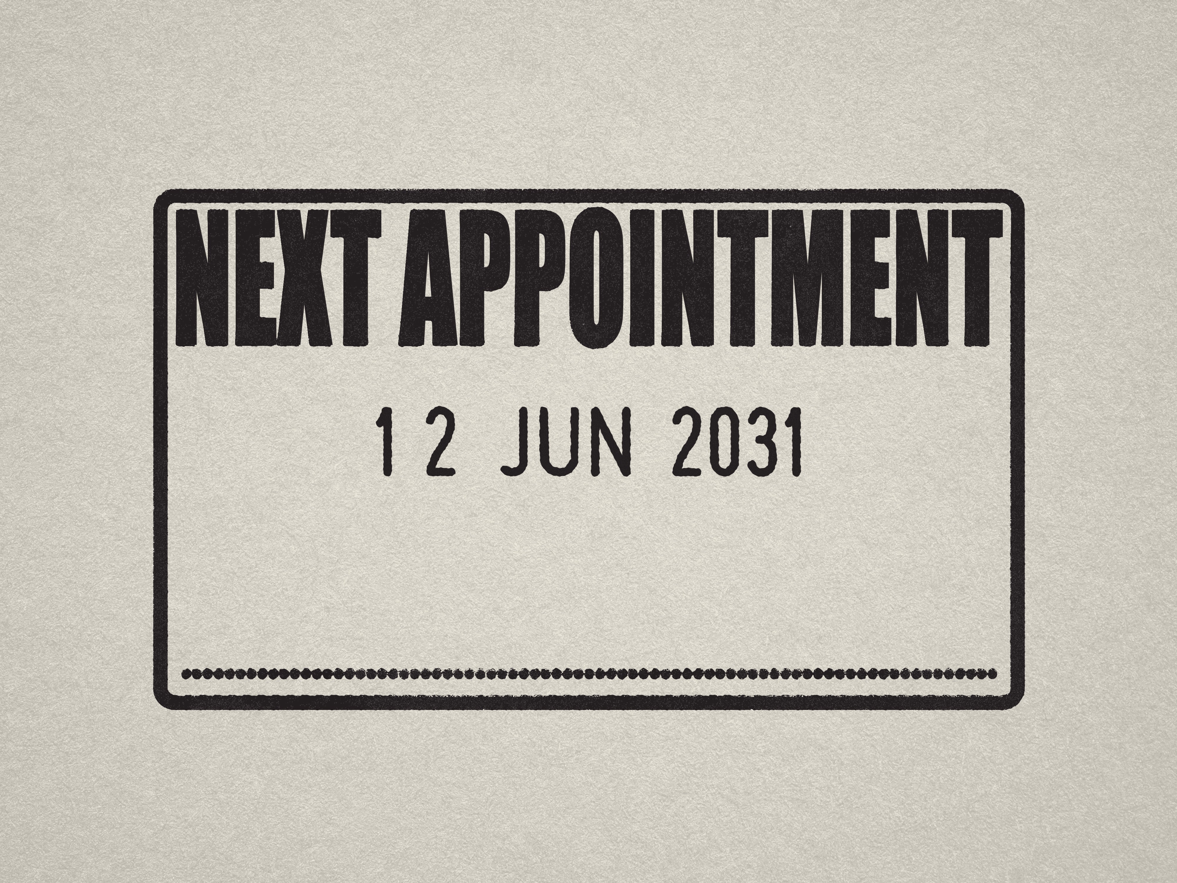 Next Appointment Date Stamp – Stamp Lab