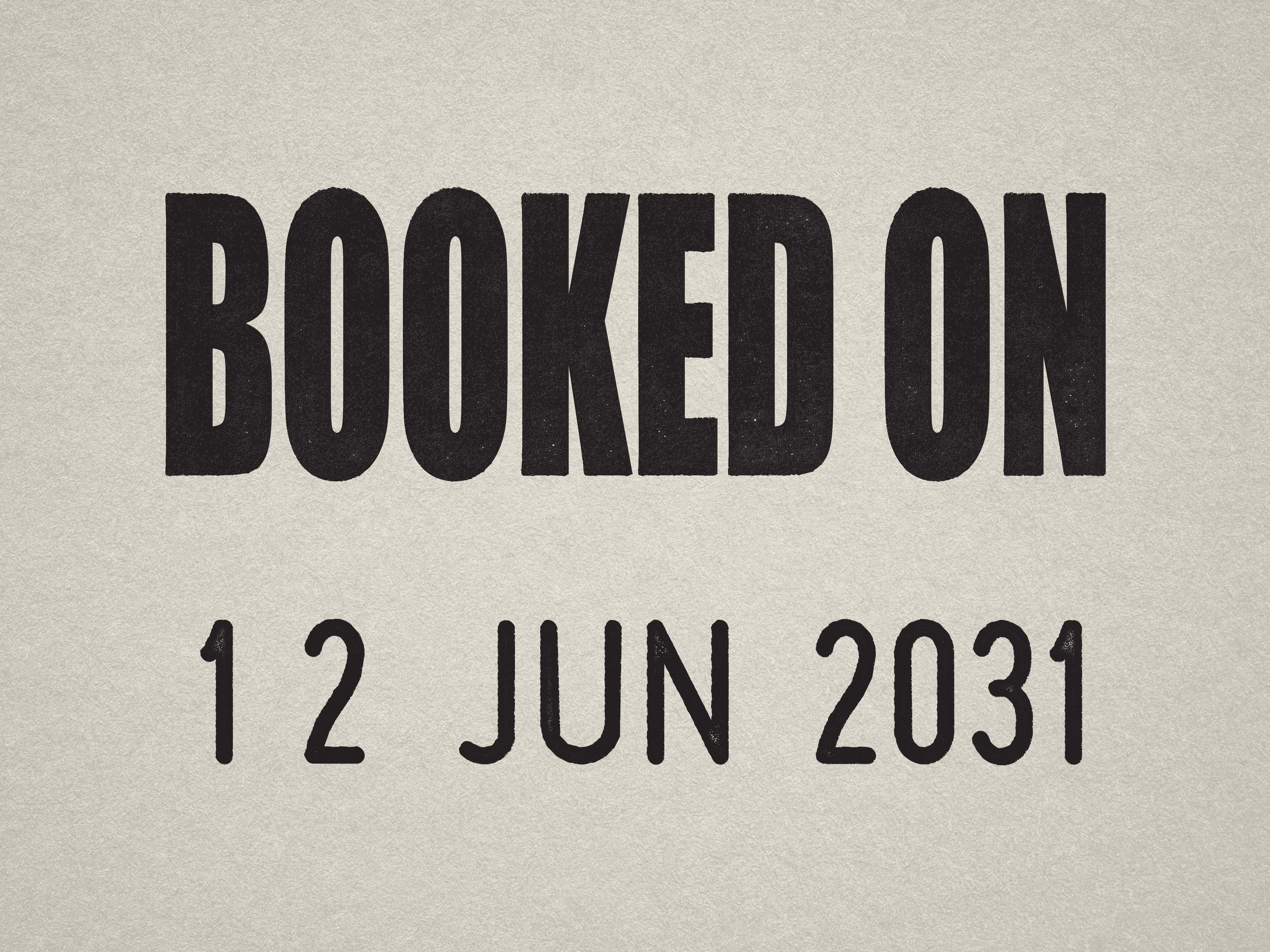 Booked On Mini-Date Stamp – Stamp Lab