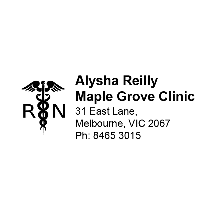Registered Nurse Stamp with Medical Logo