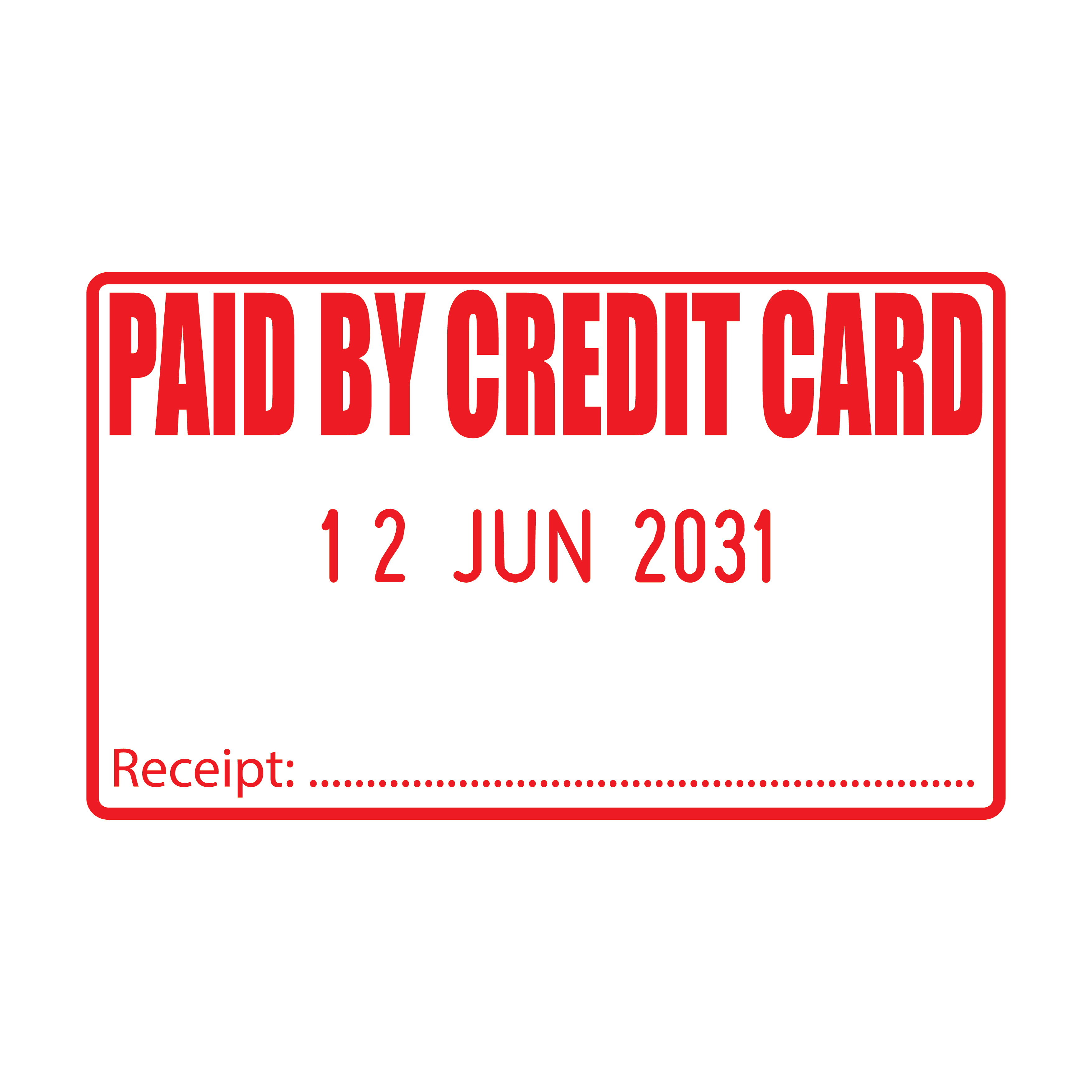 Paid By Credit Card Date Stamp – Stamp Lab