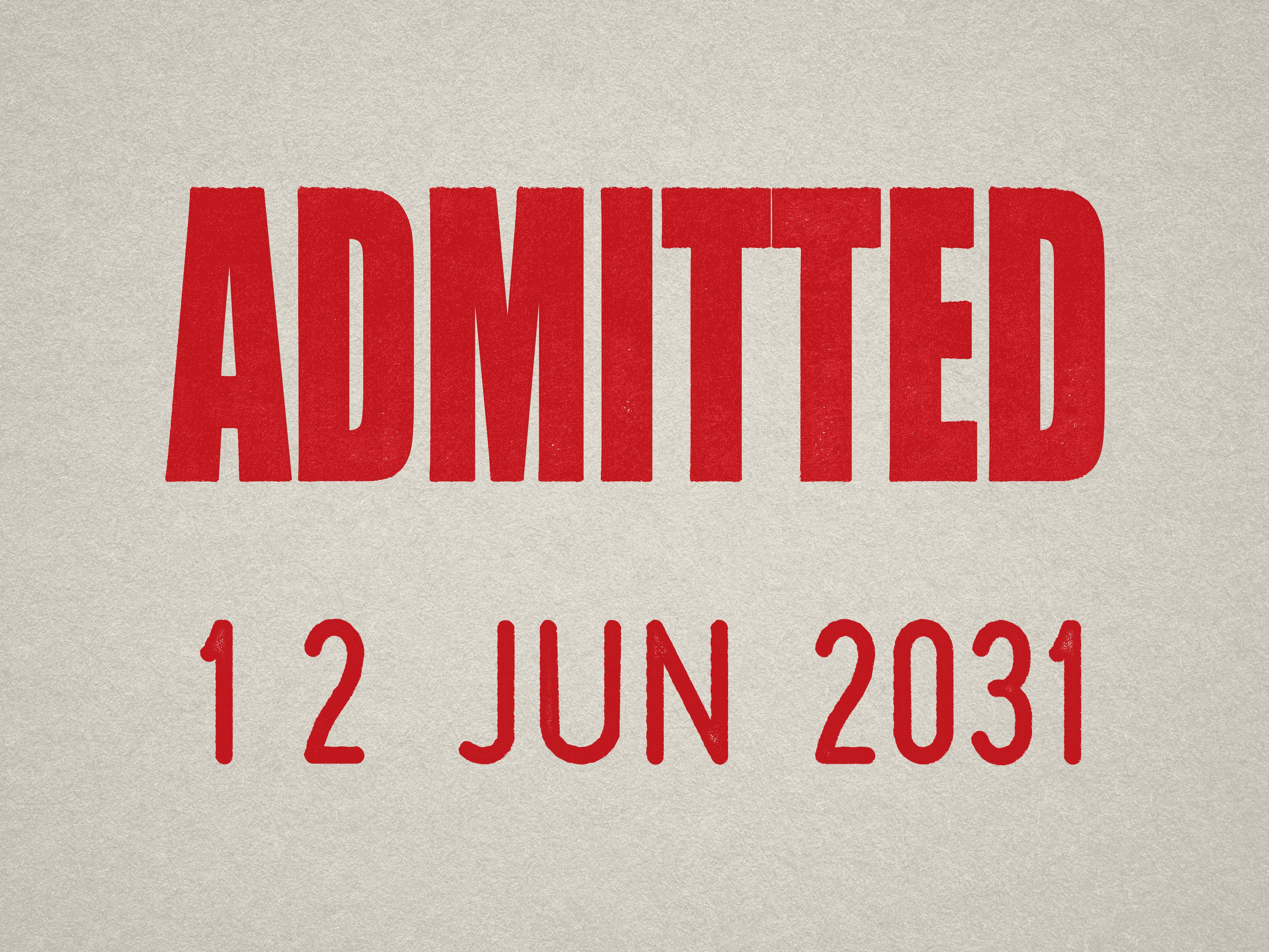 Admitted Mini-Date Stamp – Stamp Lab