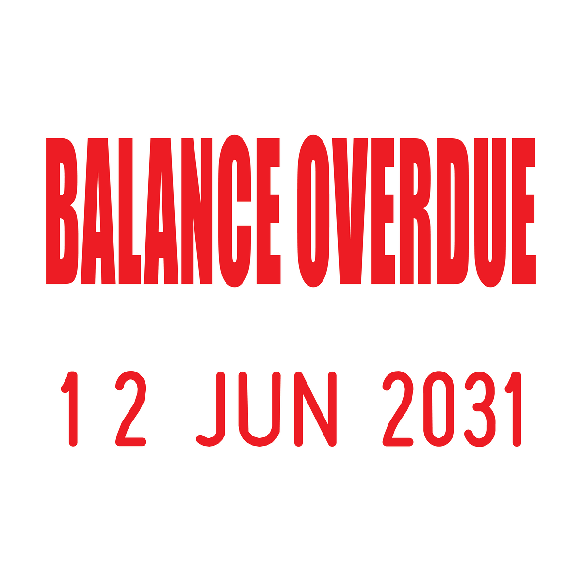 Balance Overdue Mini-Date Stamp – Stamp Lab