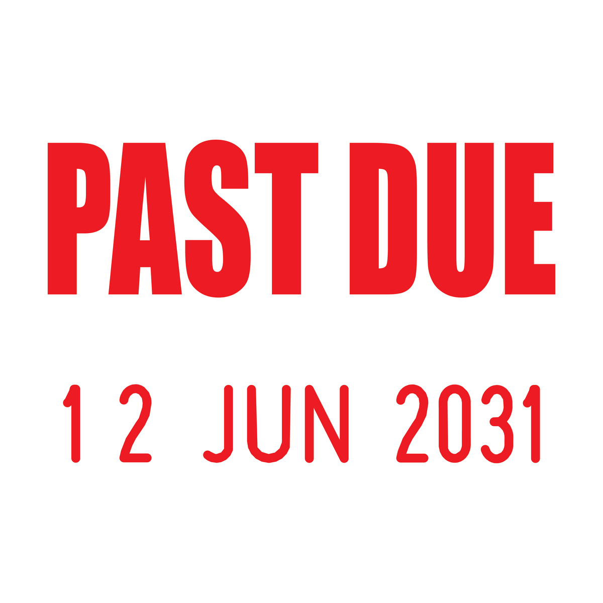 Past Due Mini-Date Stamp – Stamp Lab