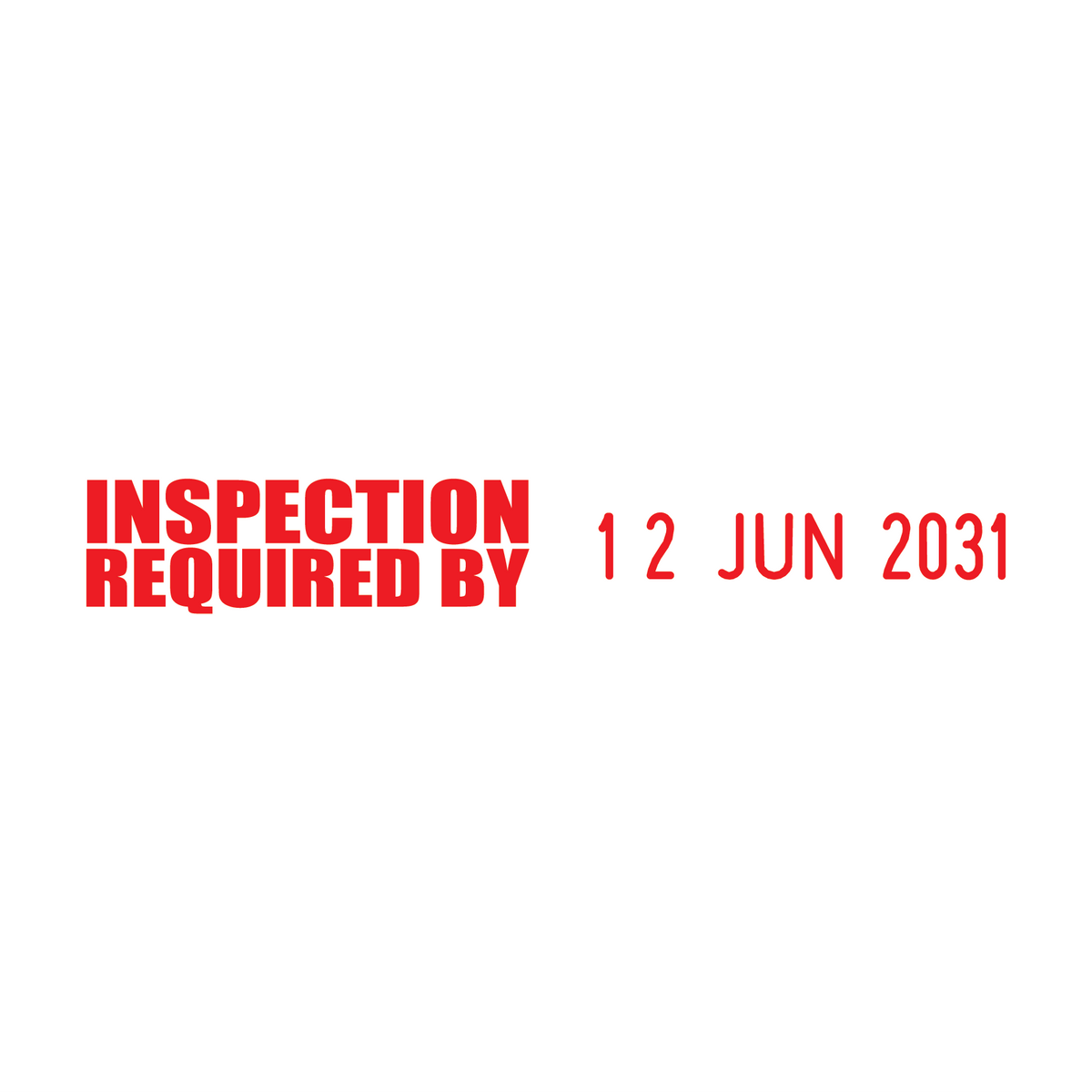 Inspection Required By Side-by-Side Date Stamp – Stamp Lab