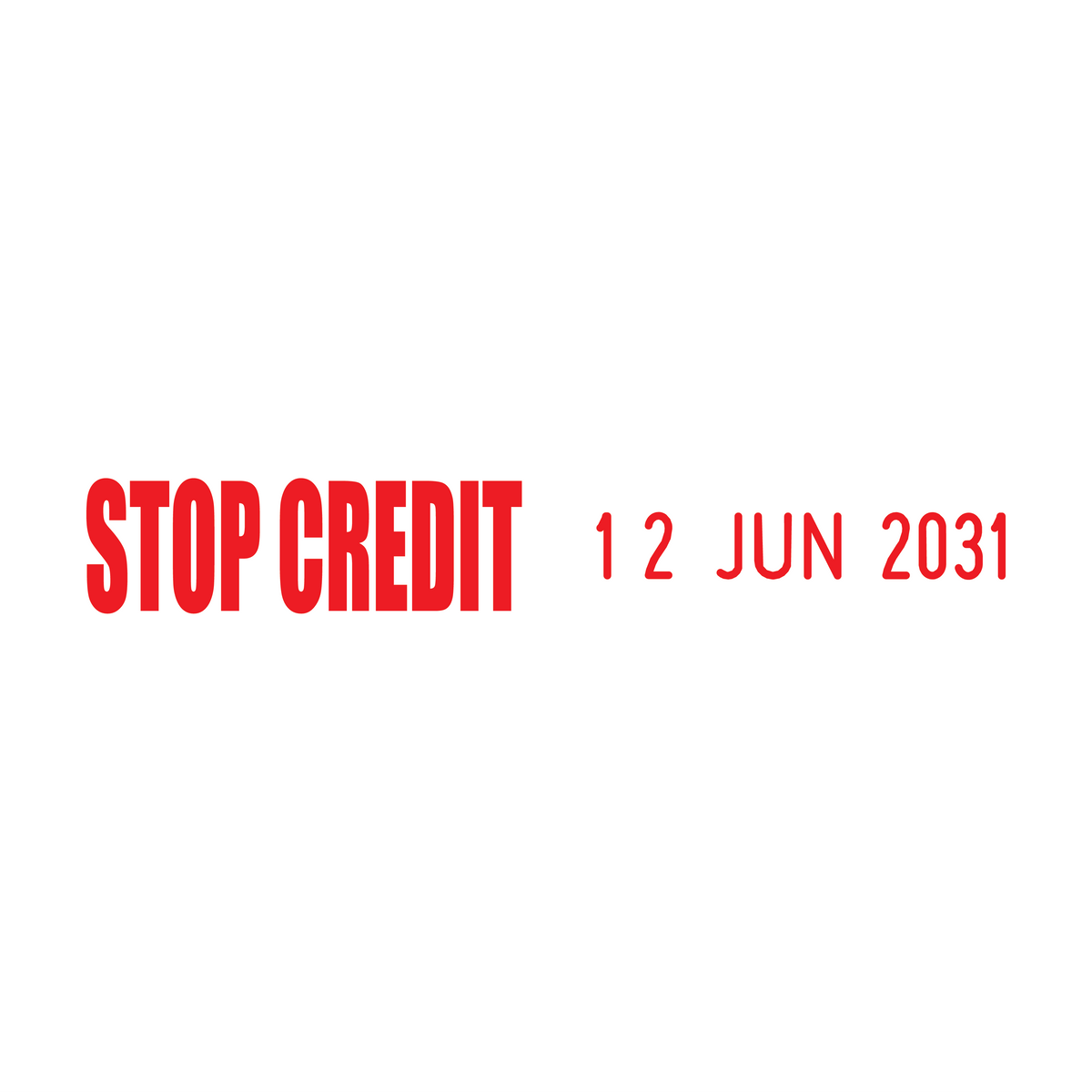 Stop Credit Side-by-Side Date Stamp – Stamp Lab