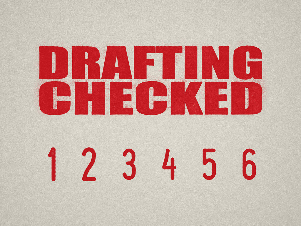 Drafting Checked Mini-Number Stamp – Stamp Lab