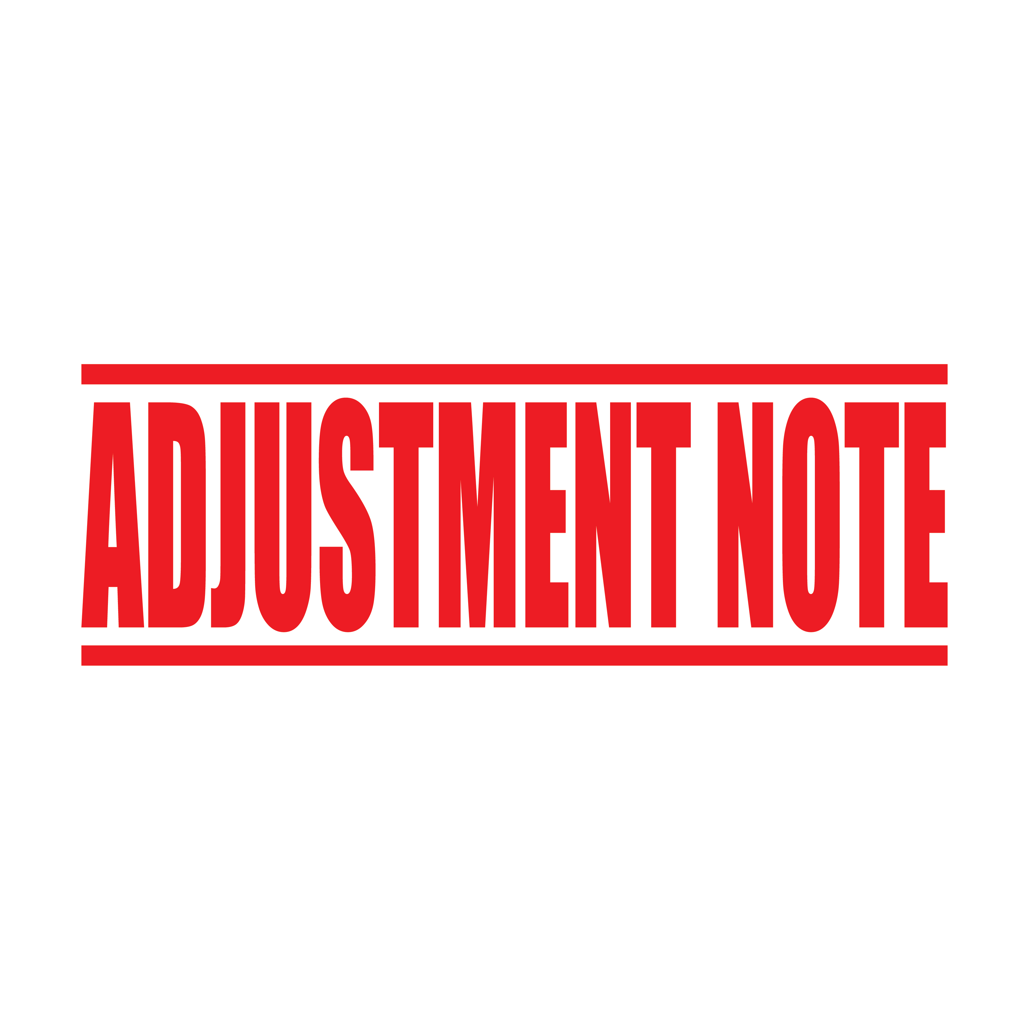 Adjustment Note Stamp – Stamp Lab
