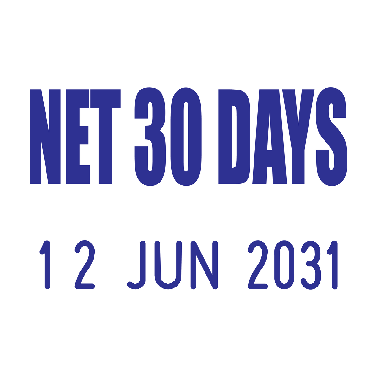 Net 30 Days Mini-Date Stamp – Stamp Lab