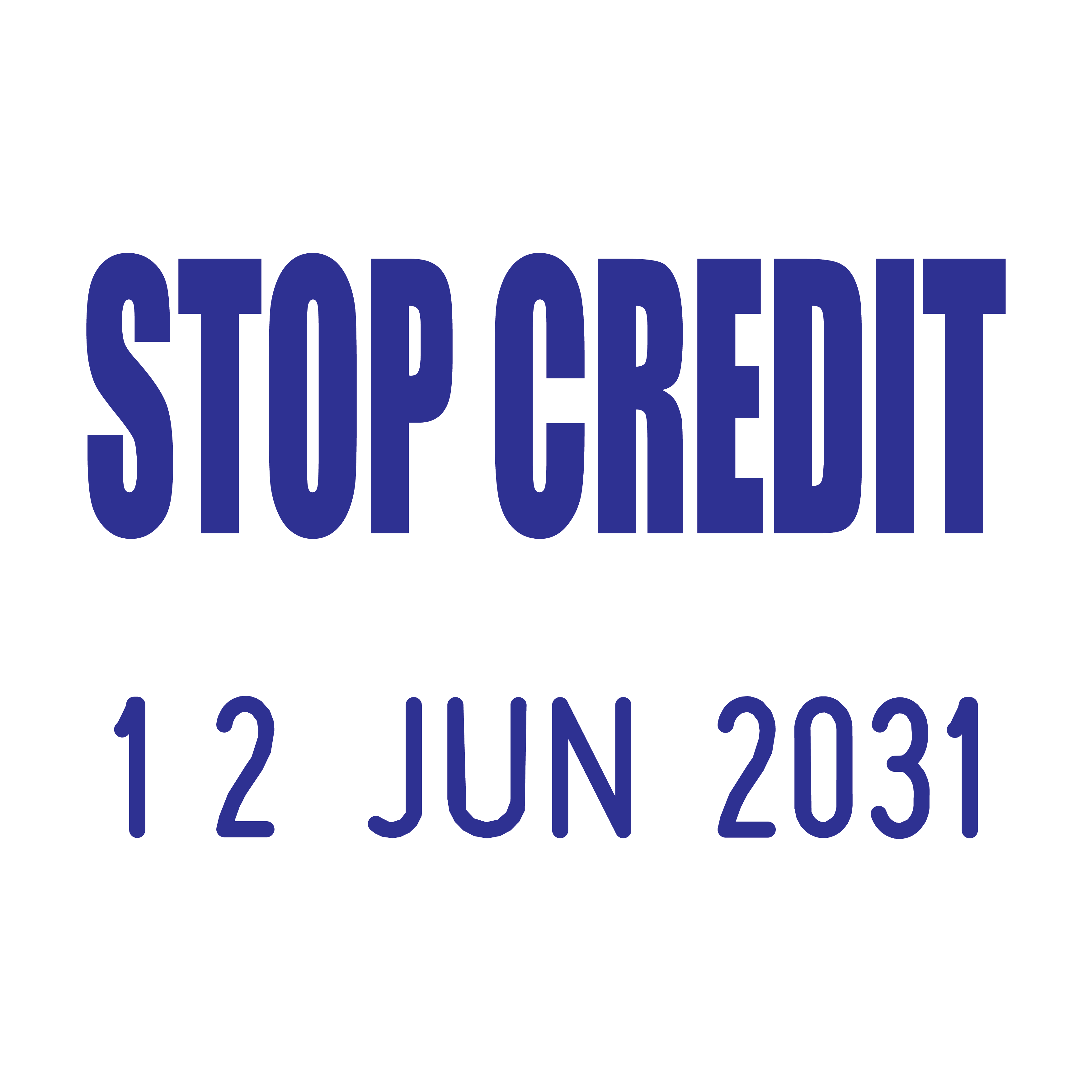 Stop Credit Mini-Date Stamp – Stamp Lab