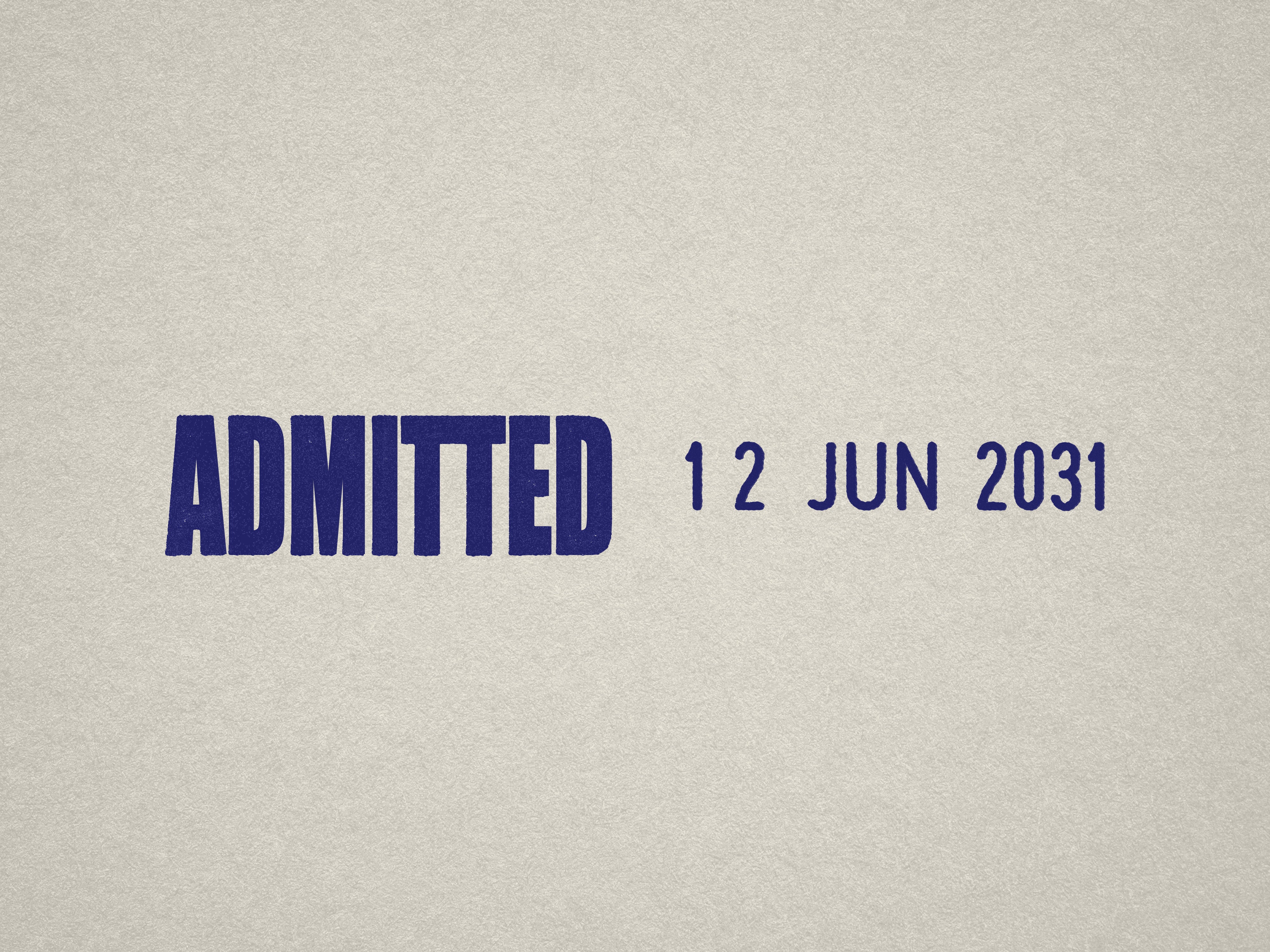 Admitted Side-by-Side Date Stamp – Stamp Lab