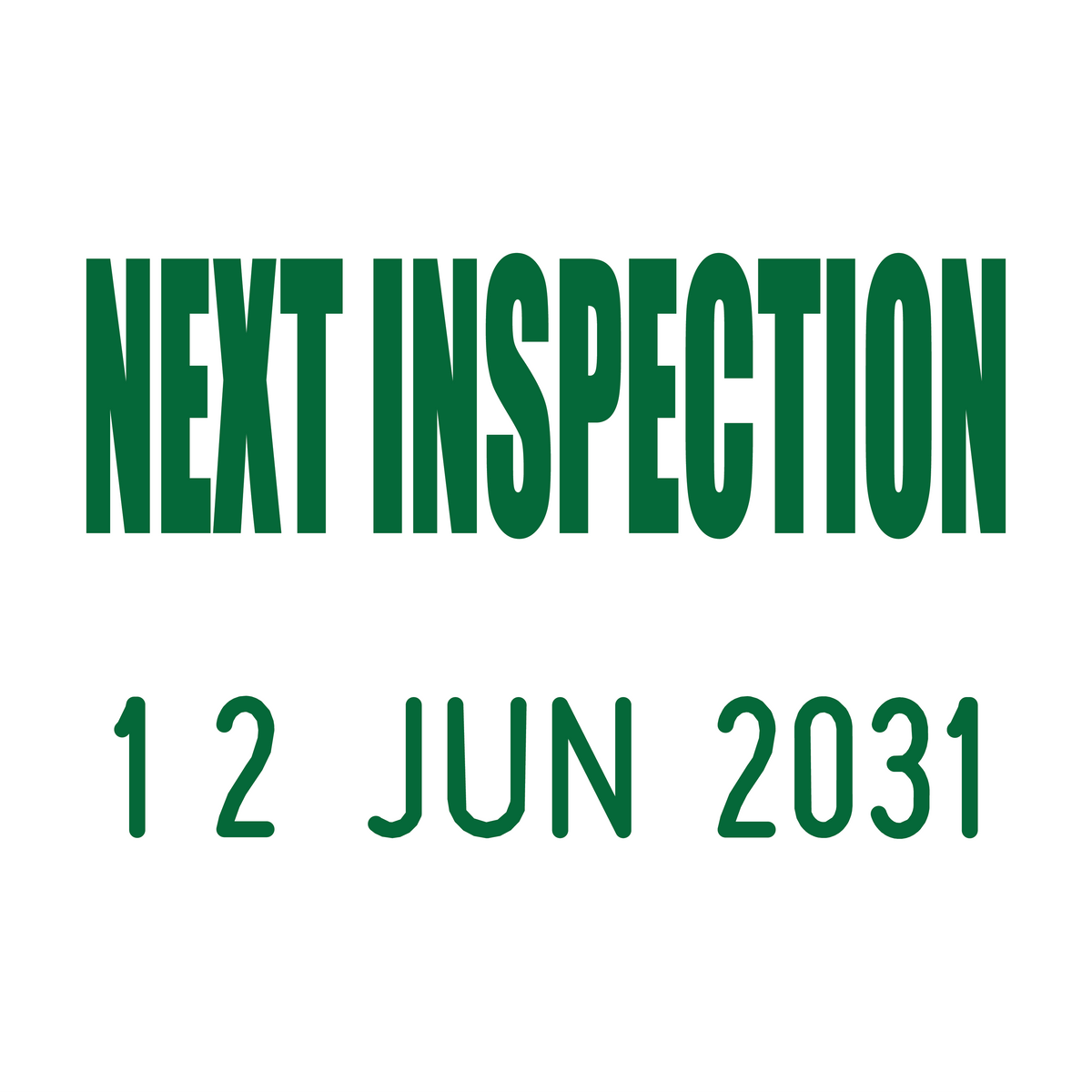 Next Inspection Mini-Date Stamp – Stamp Lab