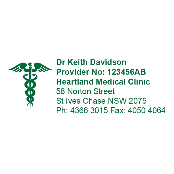 Doctor Stamp 6 Lines with Medical Logo – Stamp Lab