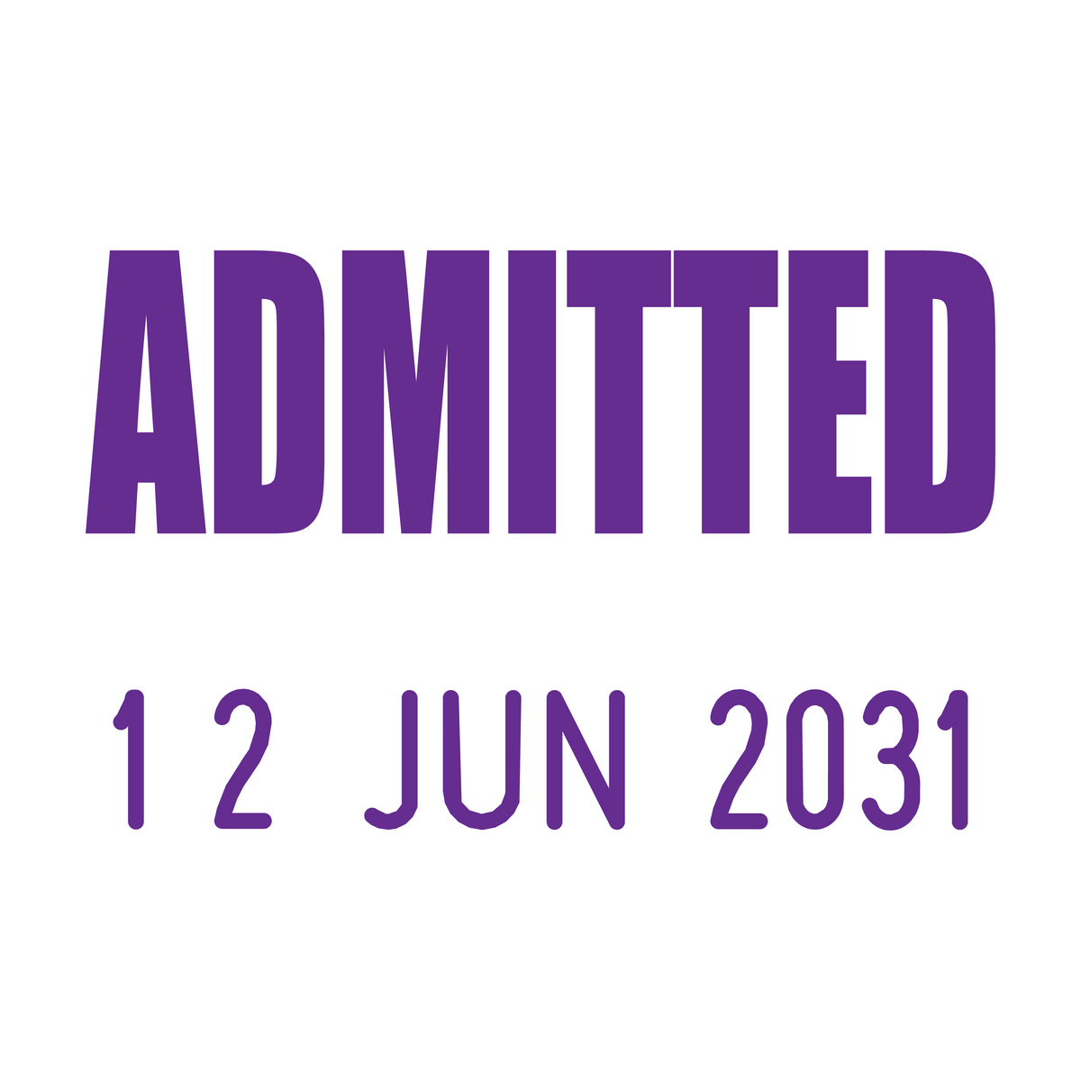 Admitted Mini-Date Stamp – Stamp Lab