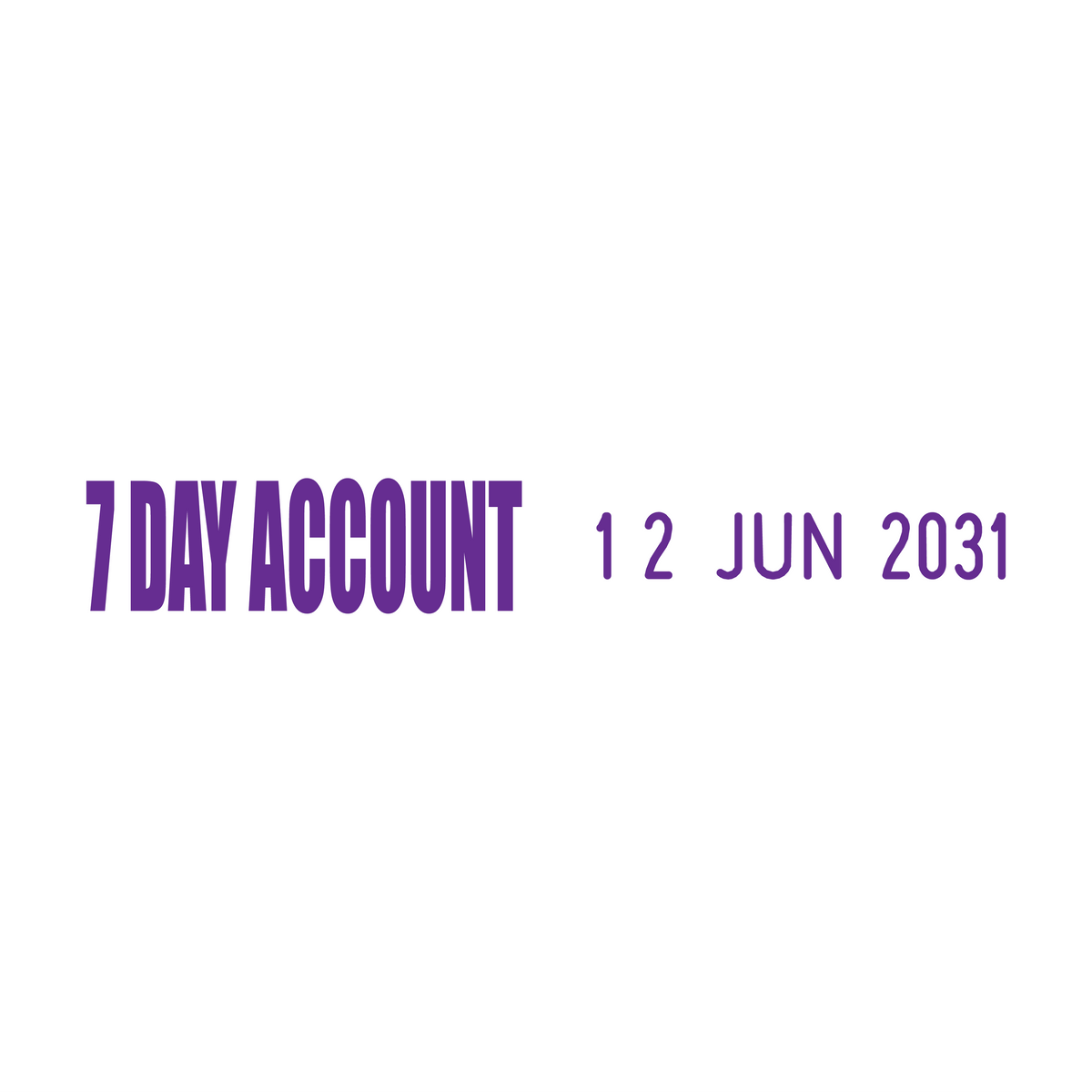 7 Day Account Side-by-Side Date Stamp – Stamp Lab