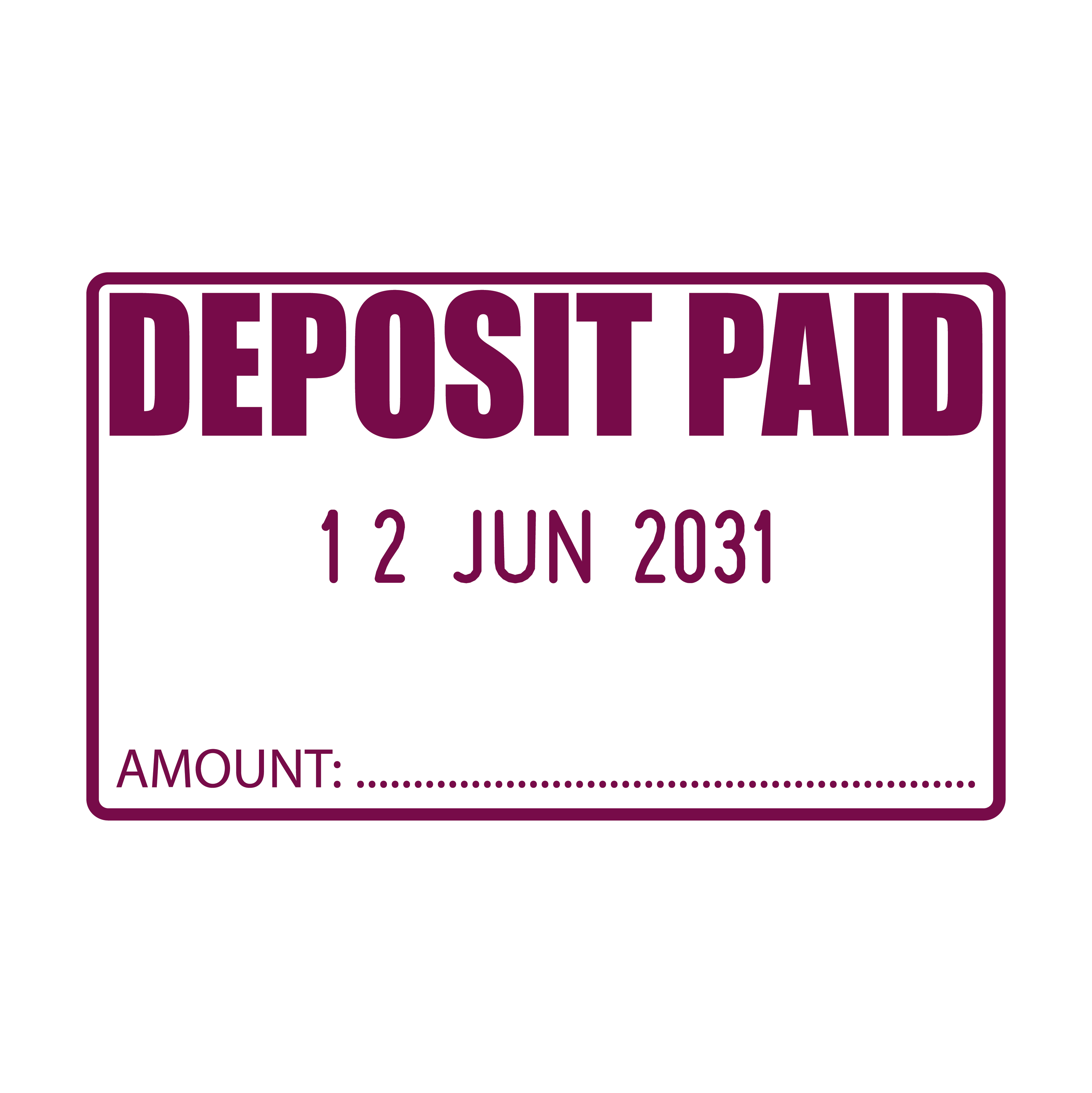 Deposit Paid Date Stamp – Stamp Lab