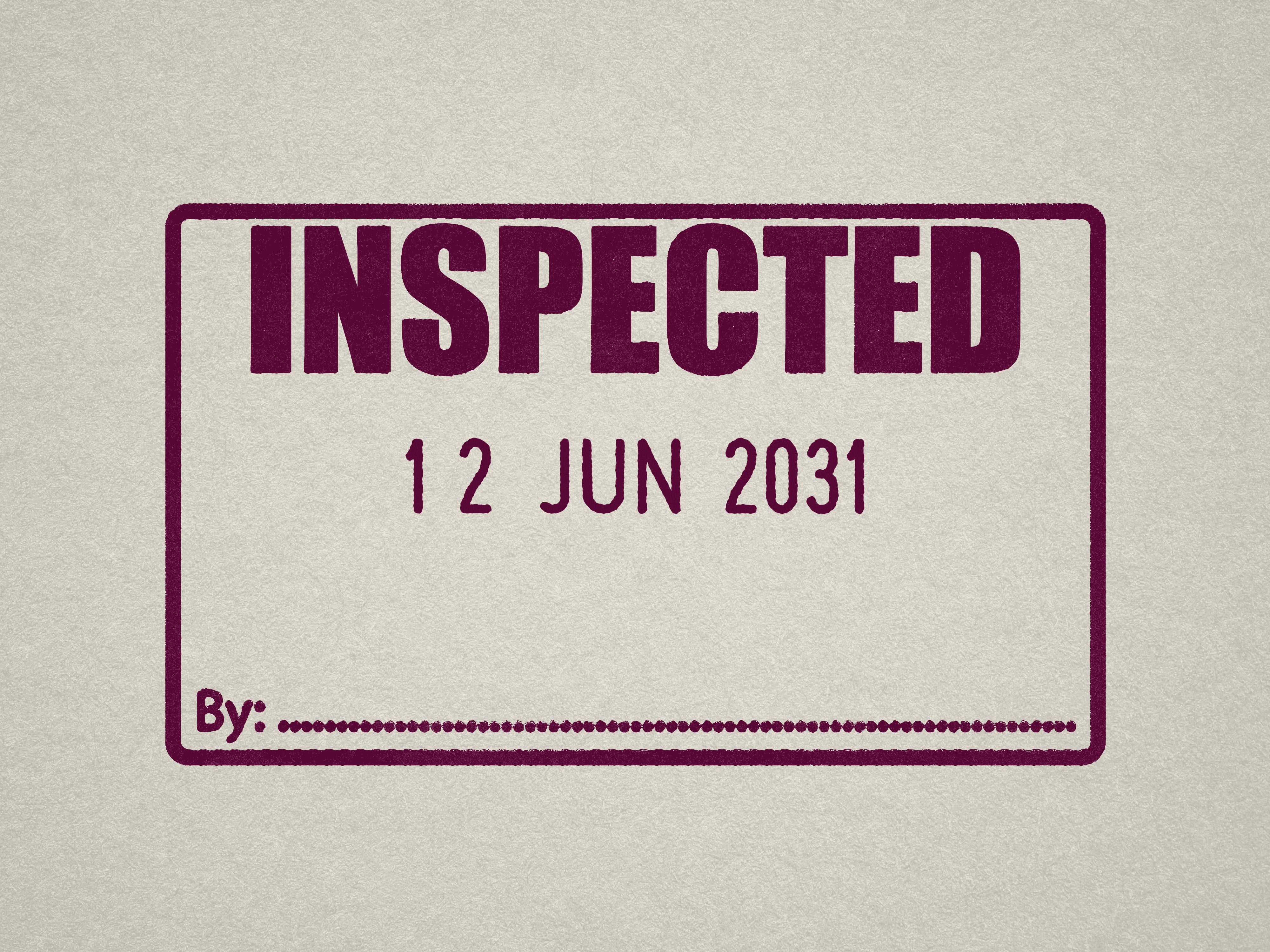 Inspected Date Stamp – Stamp Lab